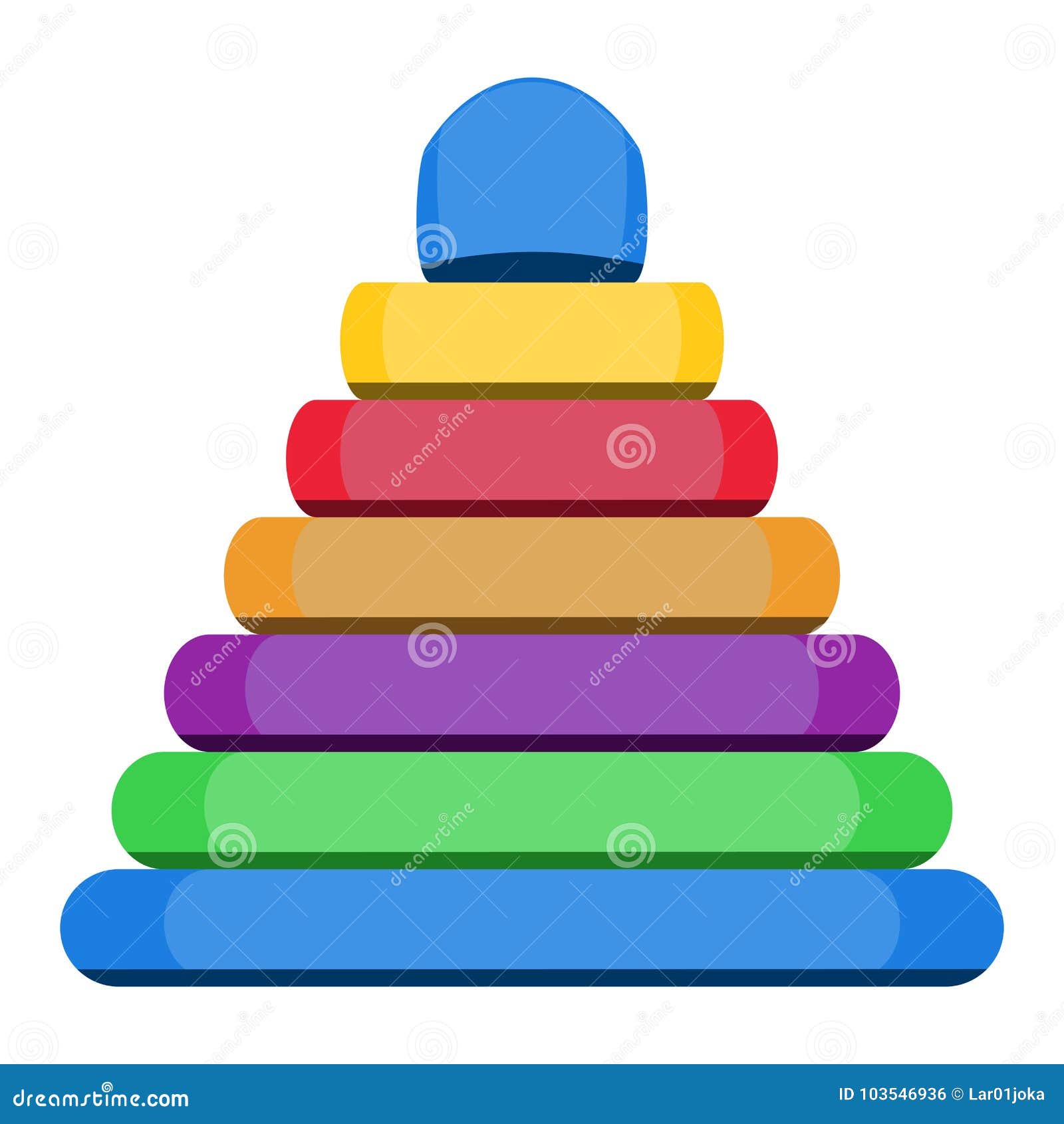 Pyramid stack toy stock vector. Illustration of game - 103546936
