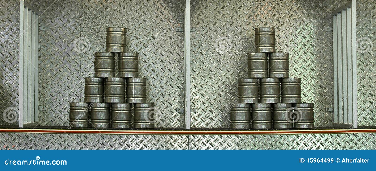 Pyramid Of Stacked Cans Picture. Image: 15964499