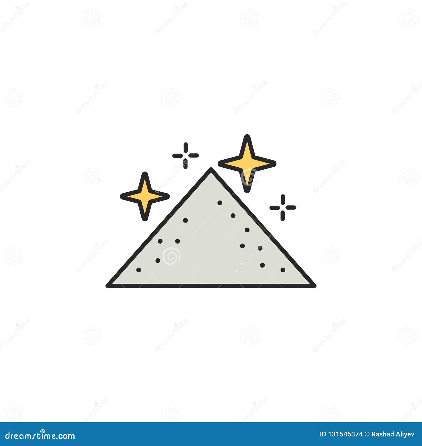 Pyramid and Stars Icon. Element of Magic Icon for Mobile Concept and ...