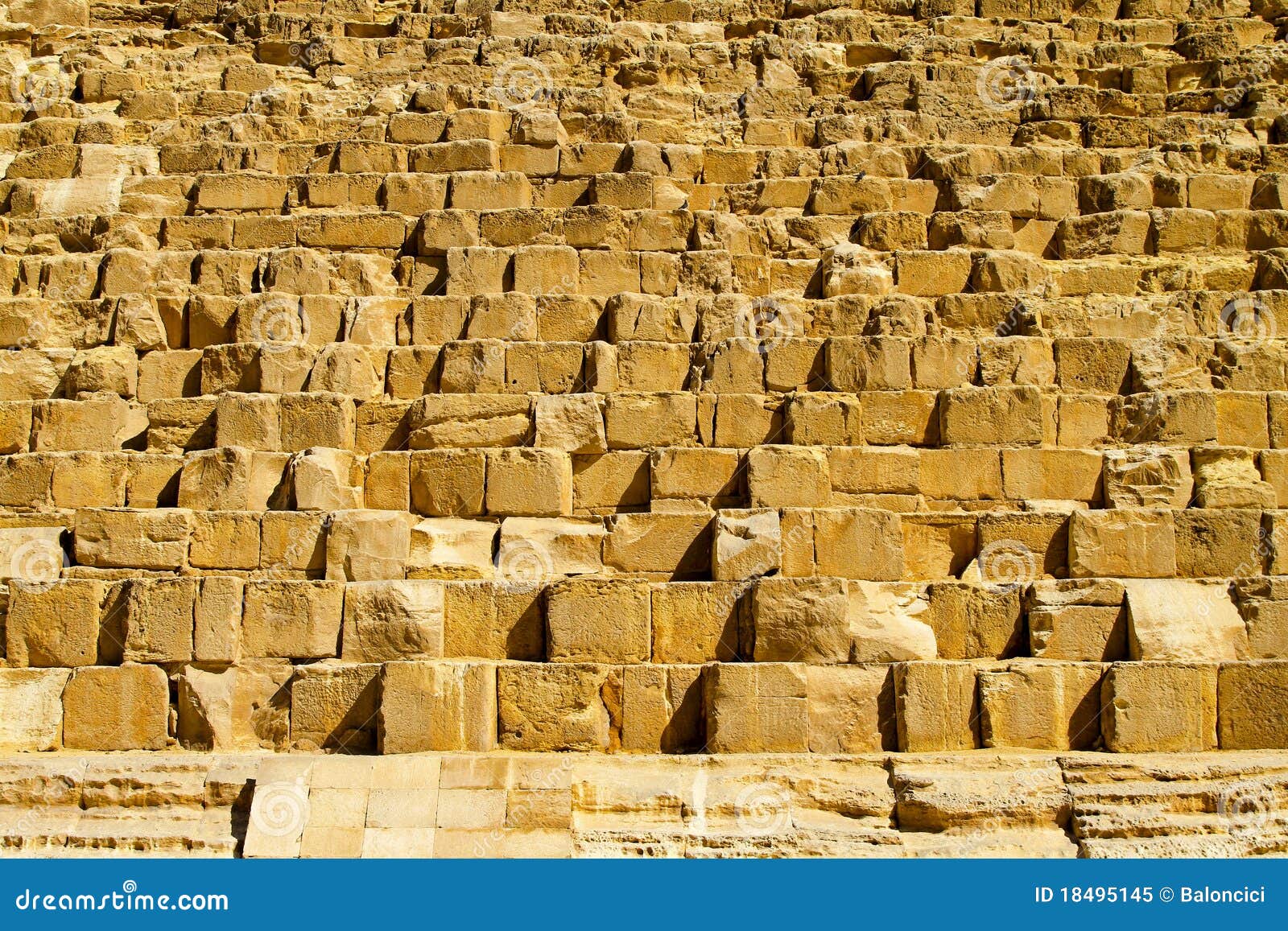 Pyramid stone blocks stock image. Image of giza, sunny - 18495145