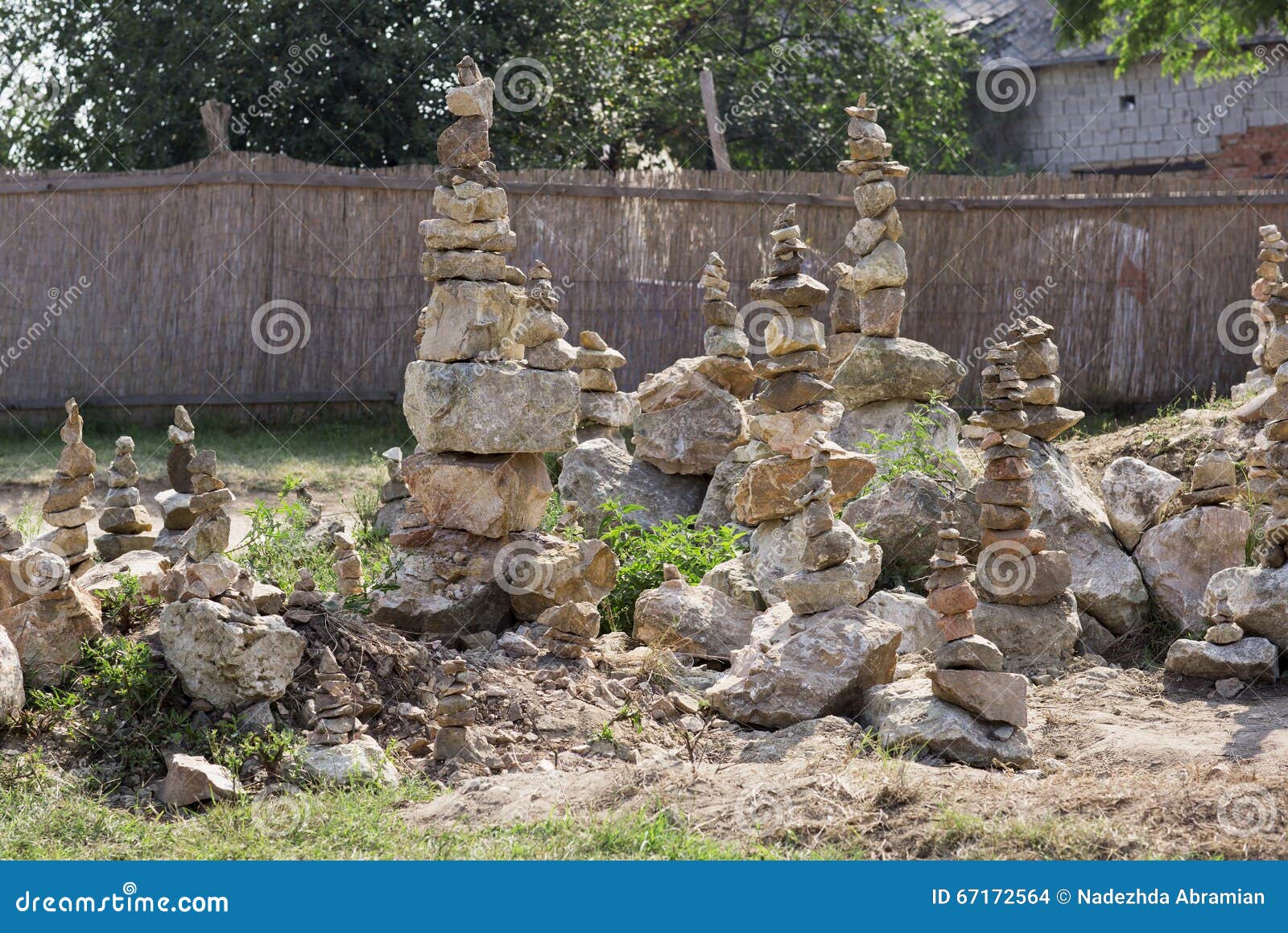 Pyramid of Stones of Different Sizes. Stock Photo - Image of sand ...