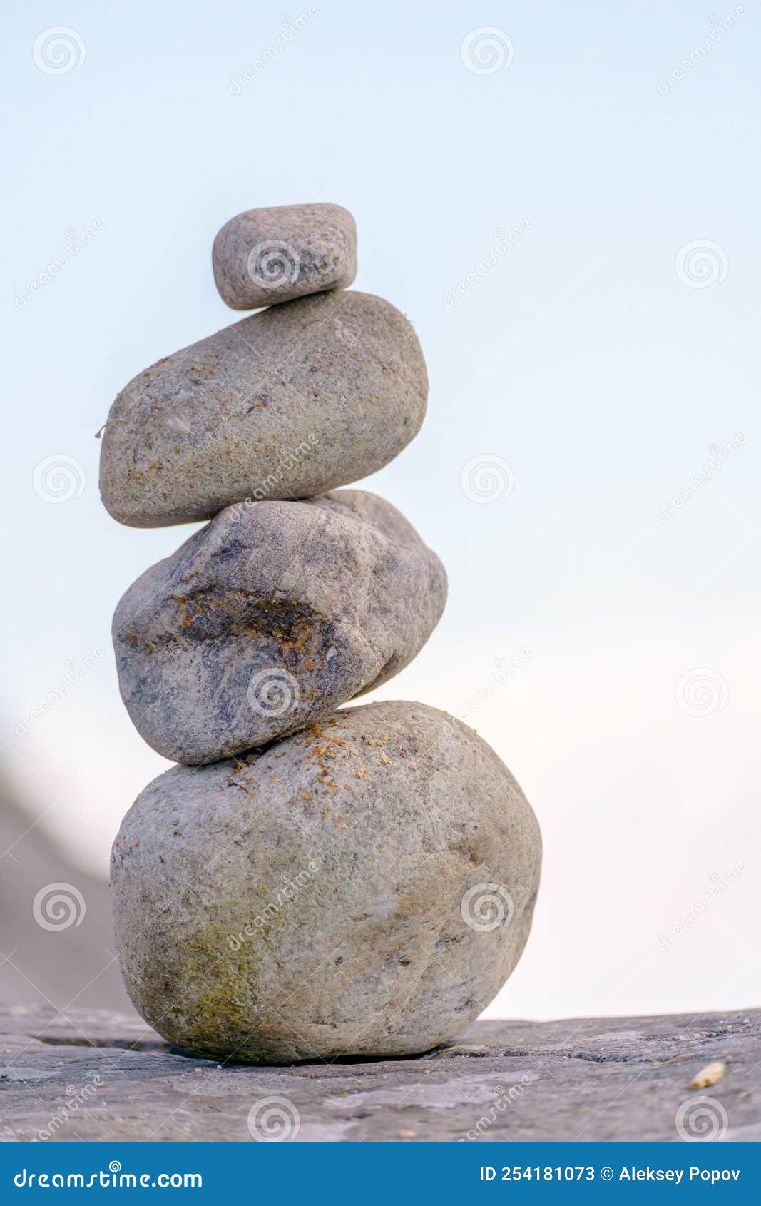 Pyramid of Stones. Unstable Balance of Stone Objects Stock Image ...