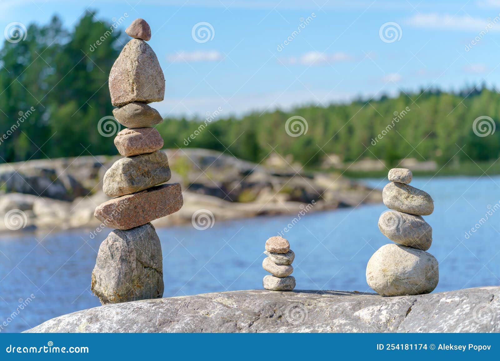 Pyramid of Stones. Unstable Balance of Stone Objects Stock Photo ...