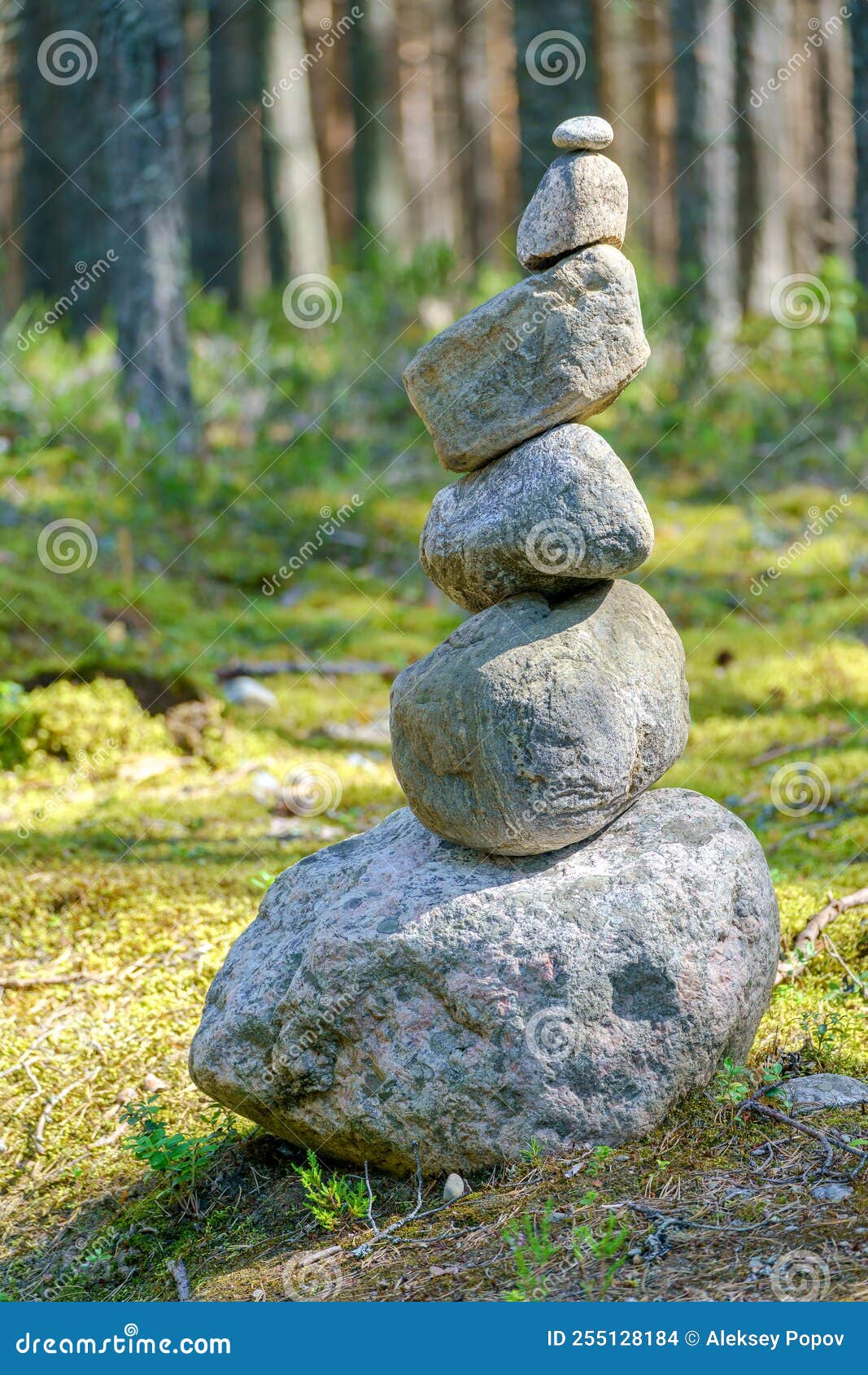 Pyramid of Stones. Unstable Balance of Stone Objects Stock Photo ...