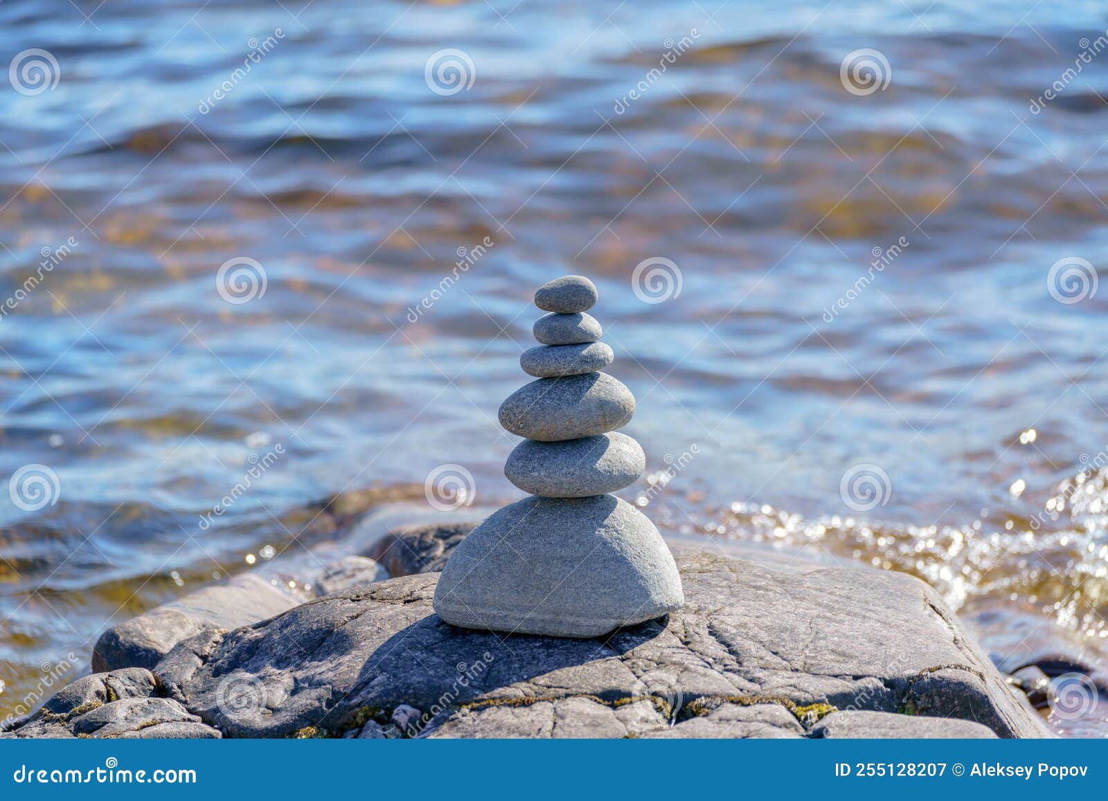 Pyramid of Stones. Unstable Balance of Stone Objects Stock Image ...