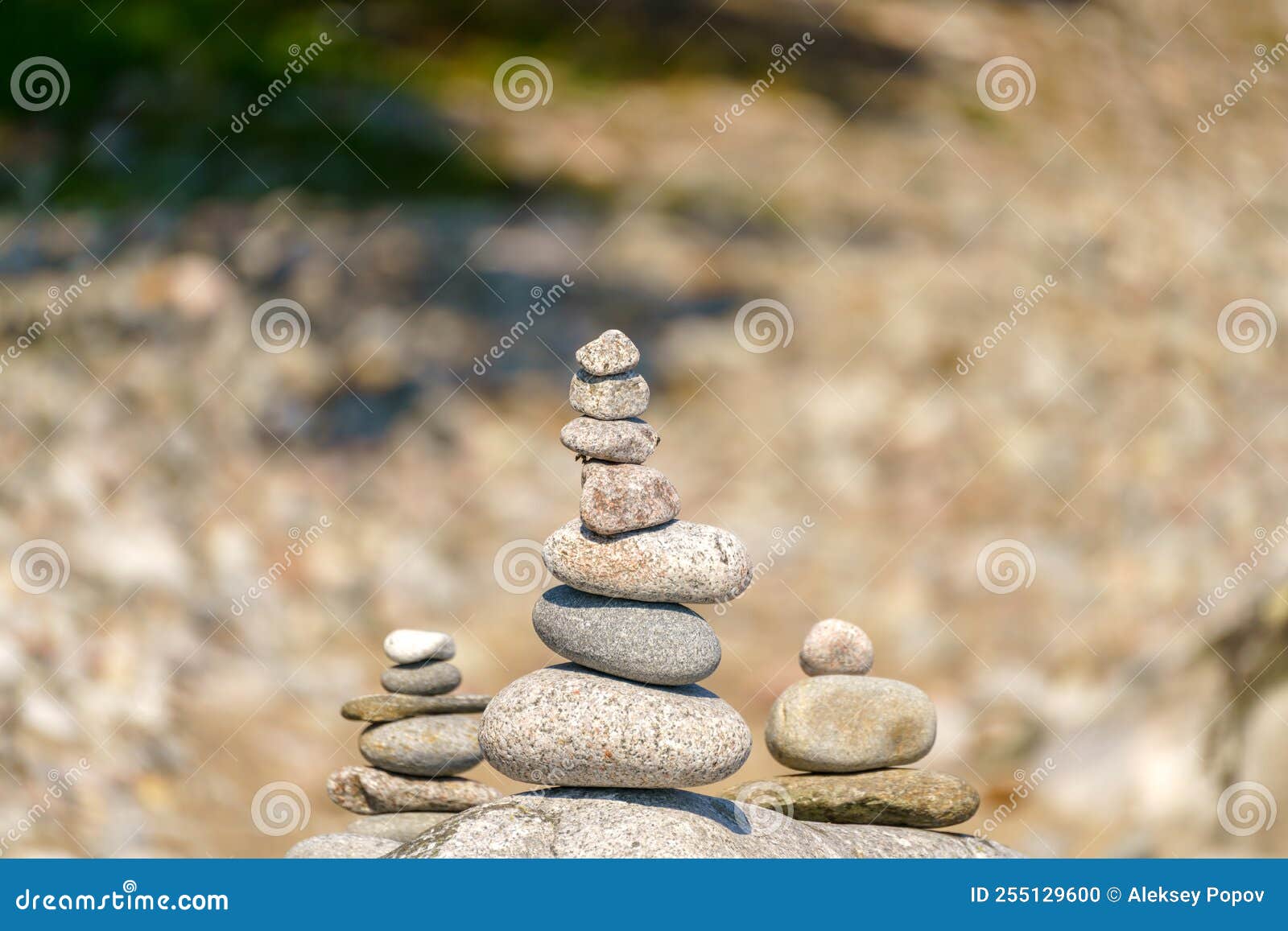 Pyramid of Stones. Unstable Balance of Stone Objects Stock Photo ...