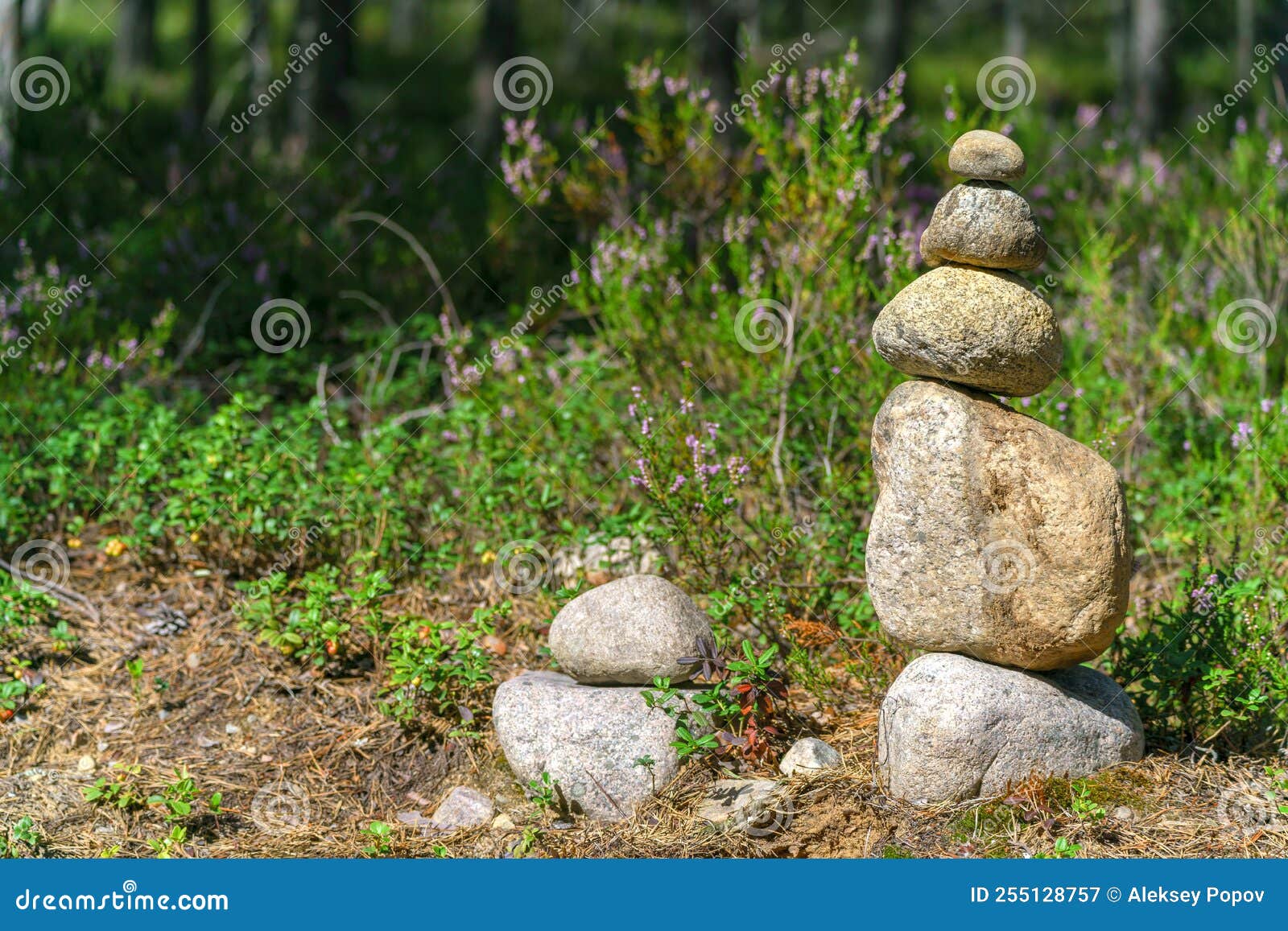 Pyramid of Stones. Unstable Balance of Stone Objects Stock Image ...