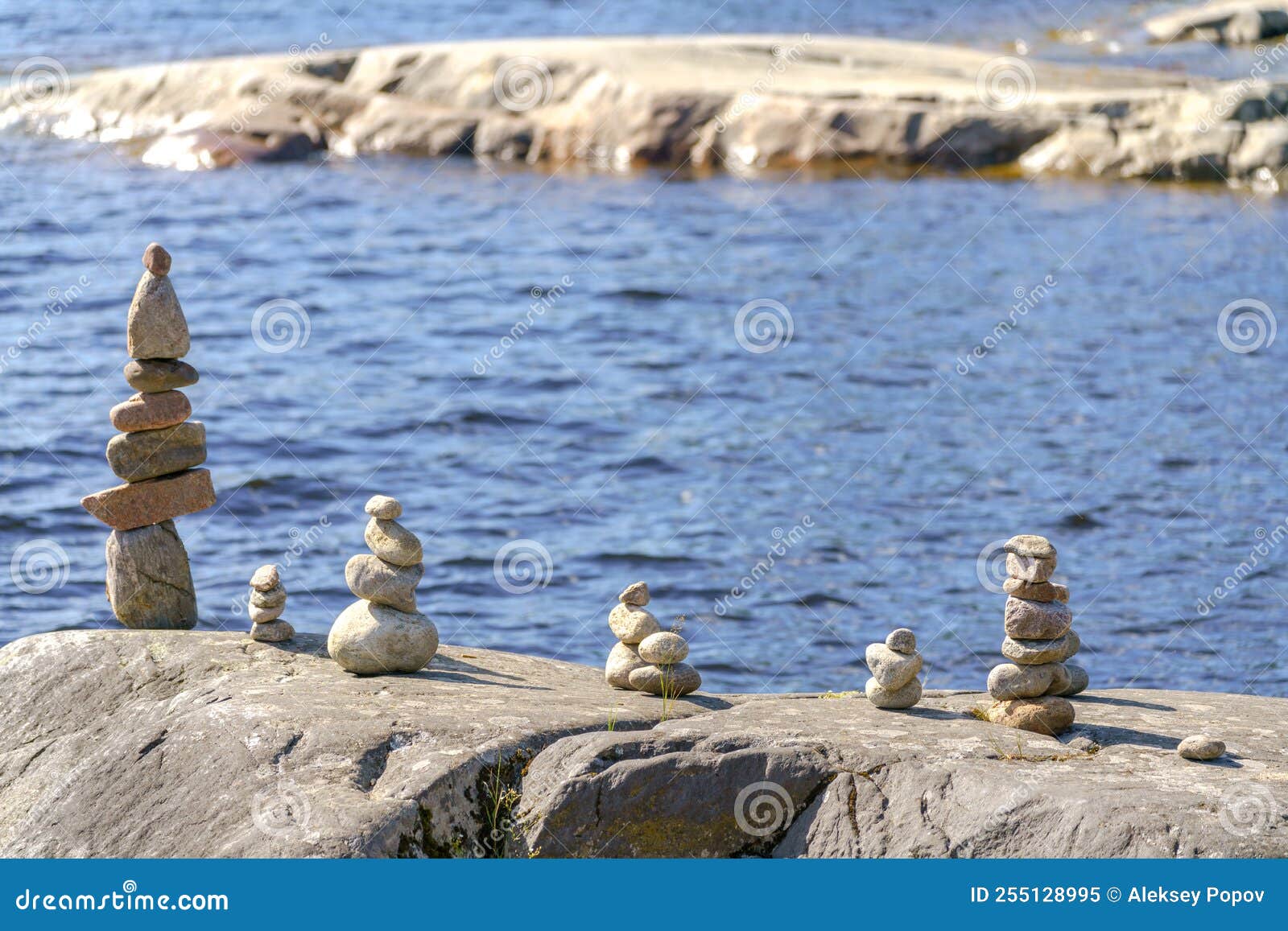 Pyramid of Stones. Unstable Balance of Stone Objects Stock Image ...