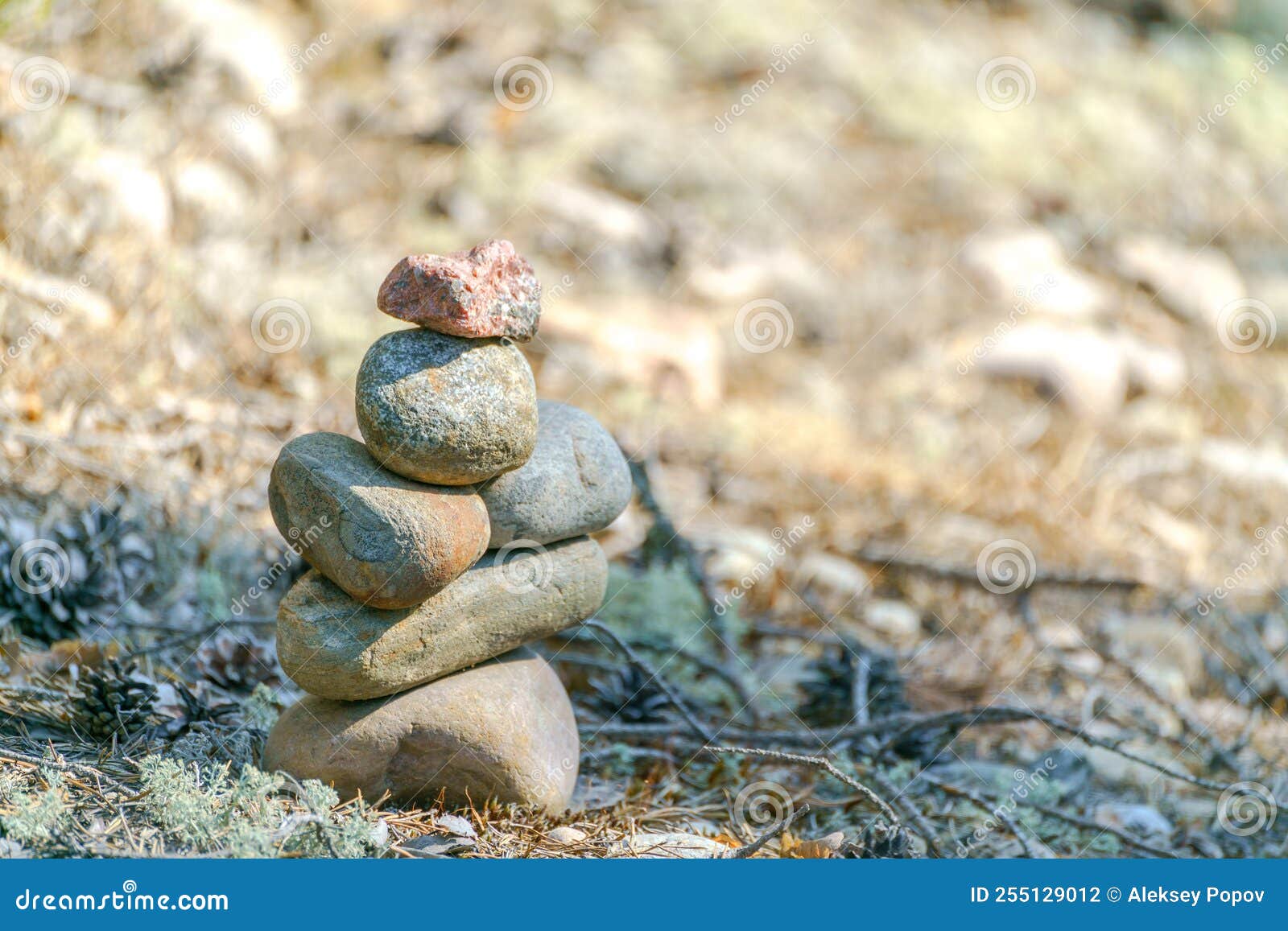 Pyramid of Stones. Unstable Balance of Stone Objects Stock Photo ...