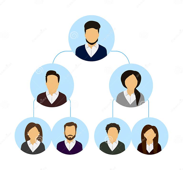 The Pyramid Structure of a Business Team. the Hierarchy of the ...