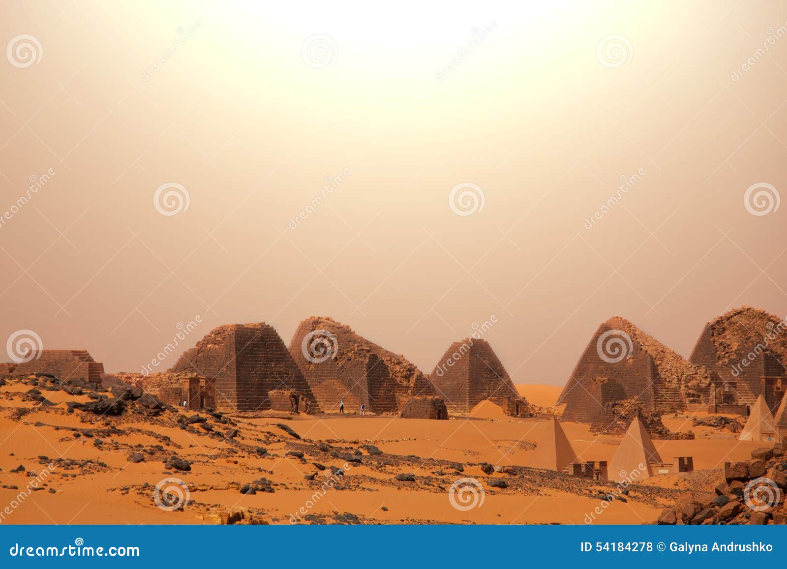 Pyramid in Sudan stock photo. Image of archeology, meroe - 54184278