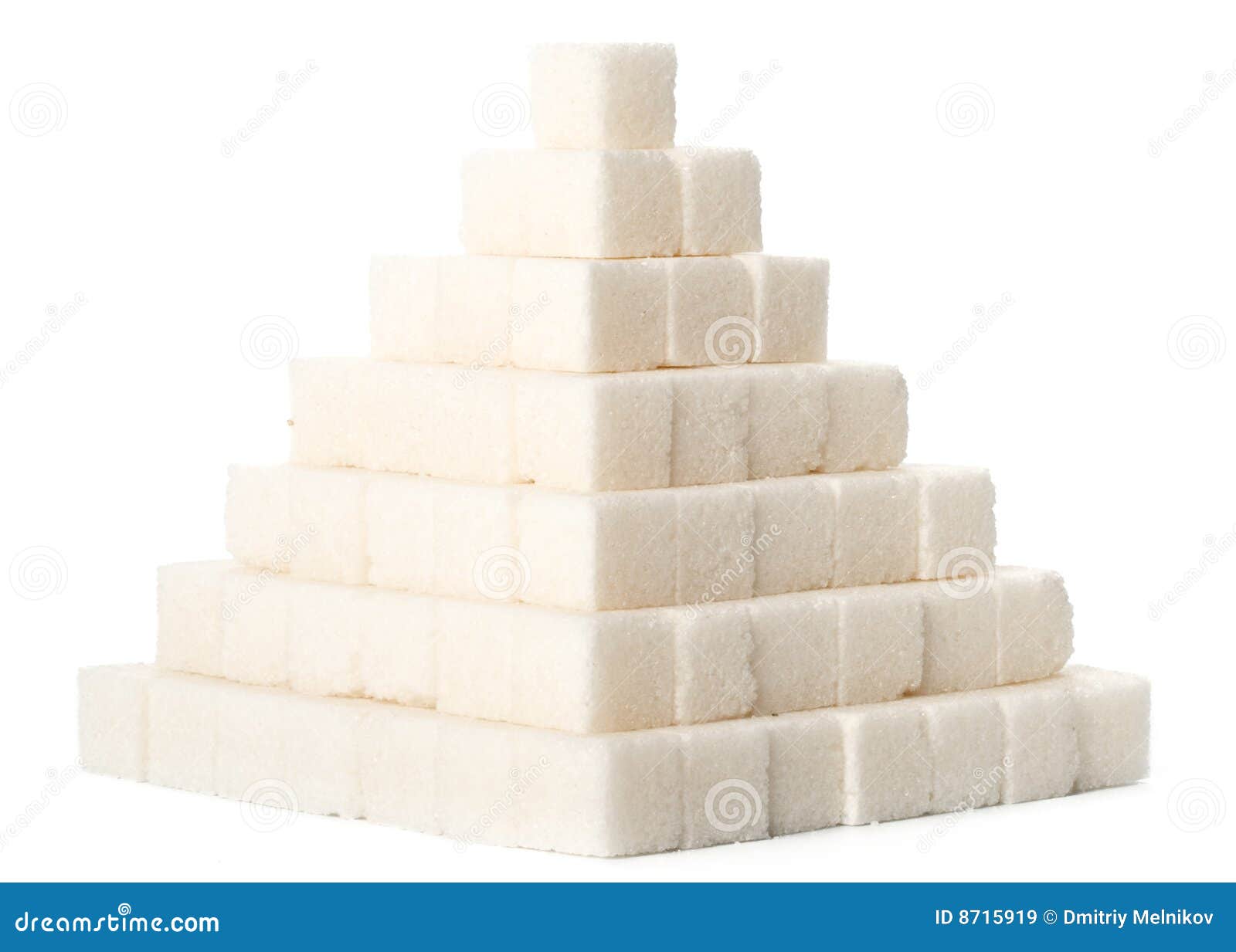 Pyramid Of Sugar Cubes Isolated White Background Royalty-Free Stock ...