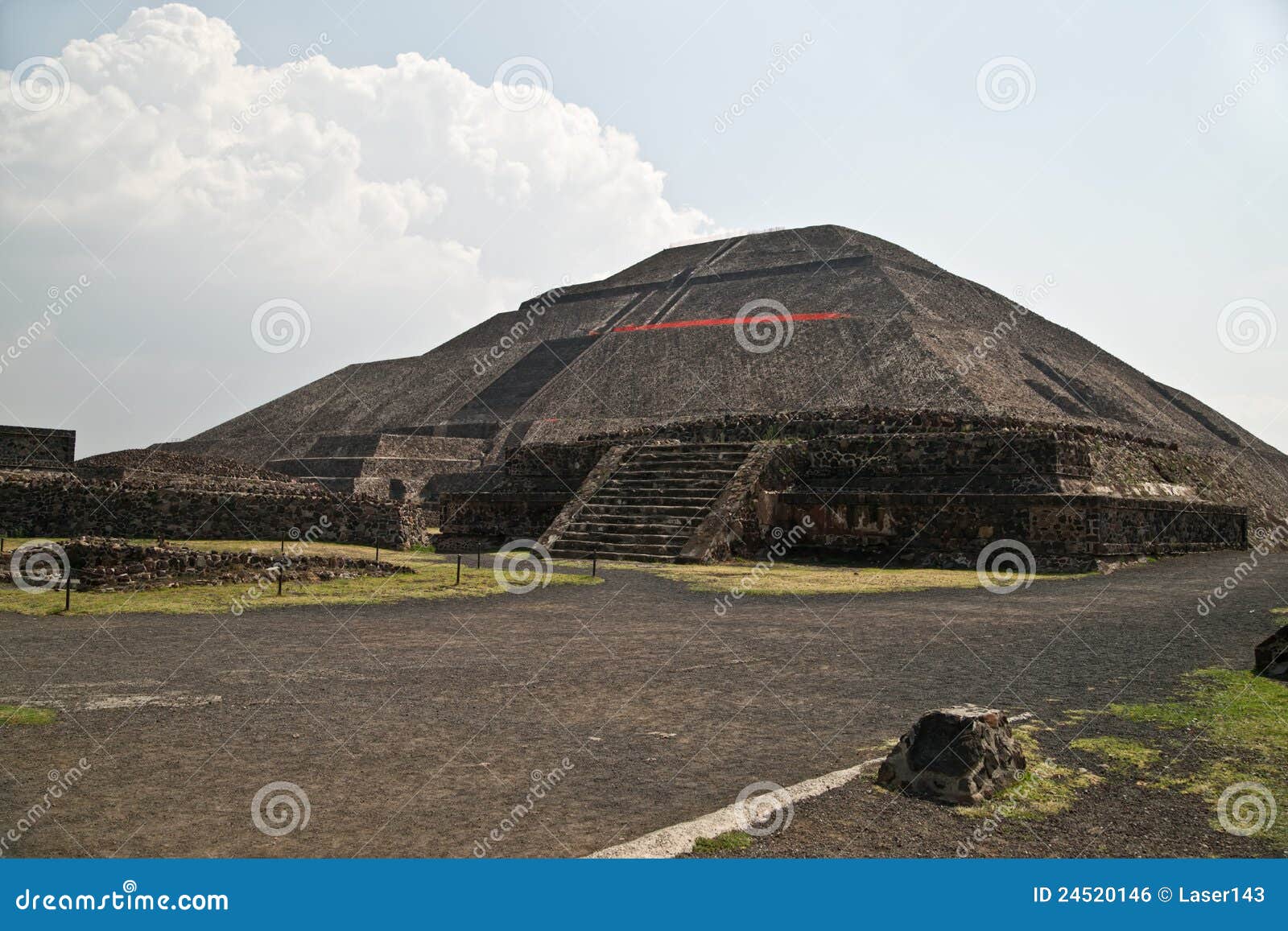 Pyramid of the Sun stock photo. Image of mexico, landmark - 24520146