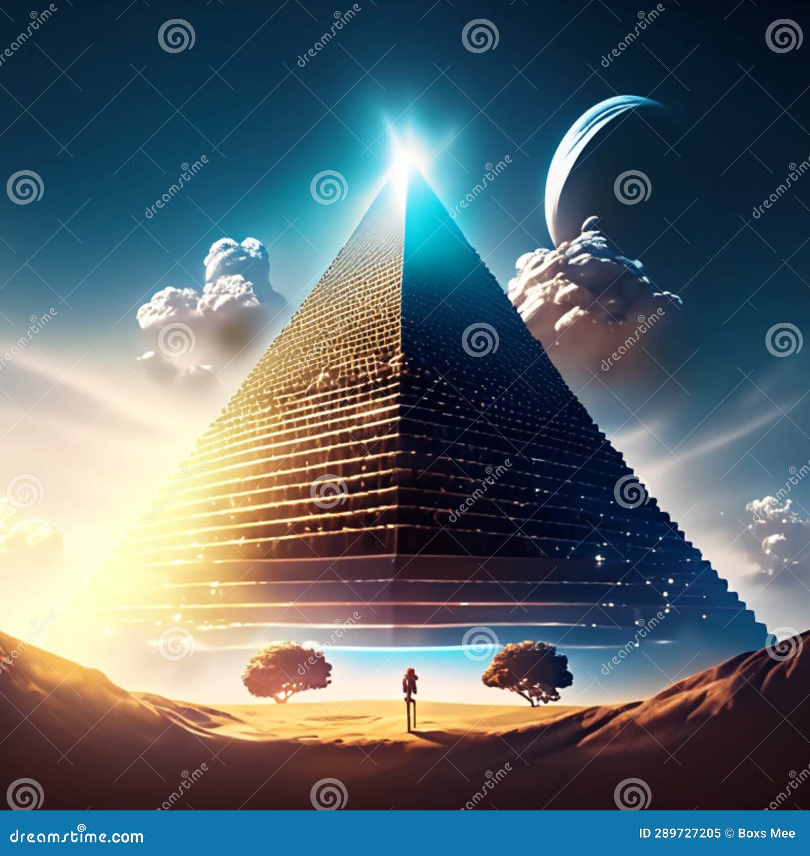 The Pyramid of the Sun. 3d Rendering, 3d Illustration Stock ...