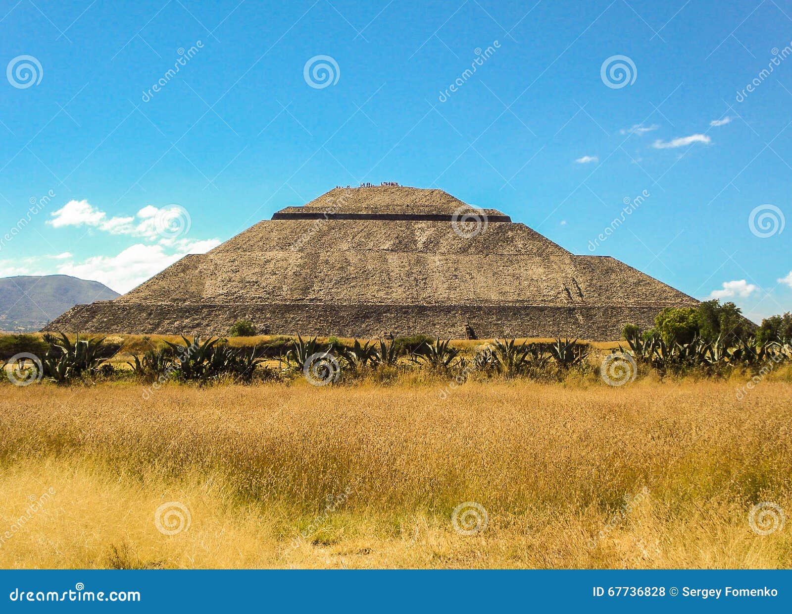 The Pyramid of the Sun stock photo. Image of city, ancient - 67736828