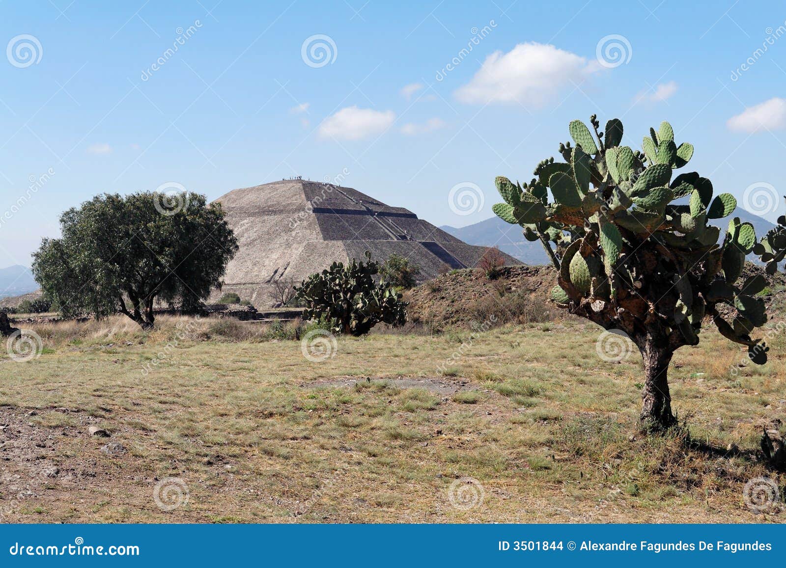Pyramid of the Sun Teotihuacan Stock Photo - Image of aztec ...