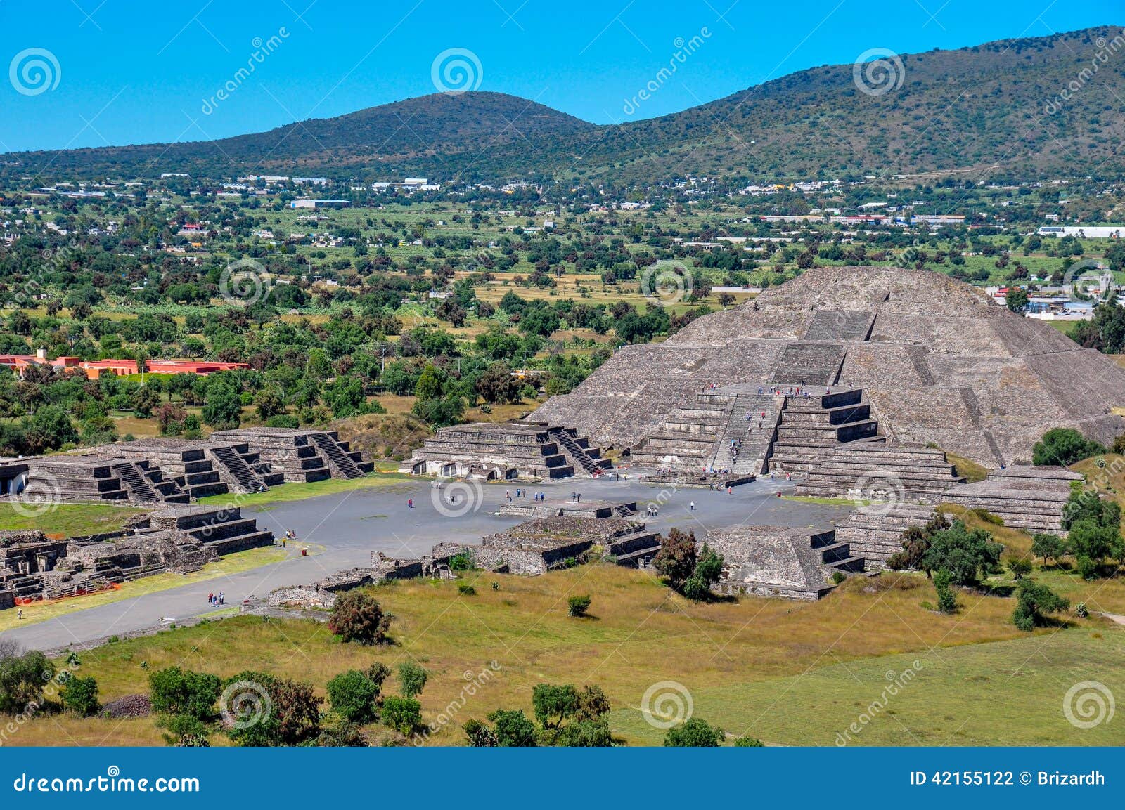 Pyramid of Sun, Teotihuacan, Aztec Ruins, Mexico Stock Photo - Image of ...