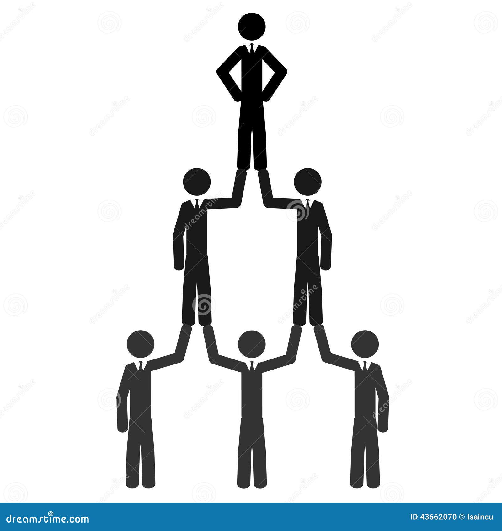 Pyramid Team Hierarchy Stock Illustration | CartoonDealer.com #14576440