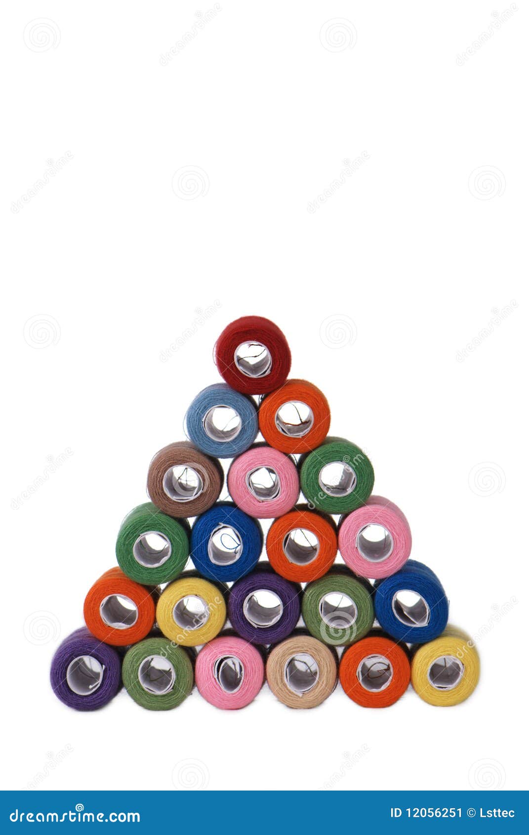 Pyramid of Threads (45 Degrees) Stock Image - Image of clothing ...