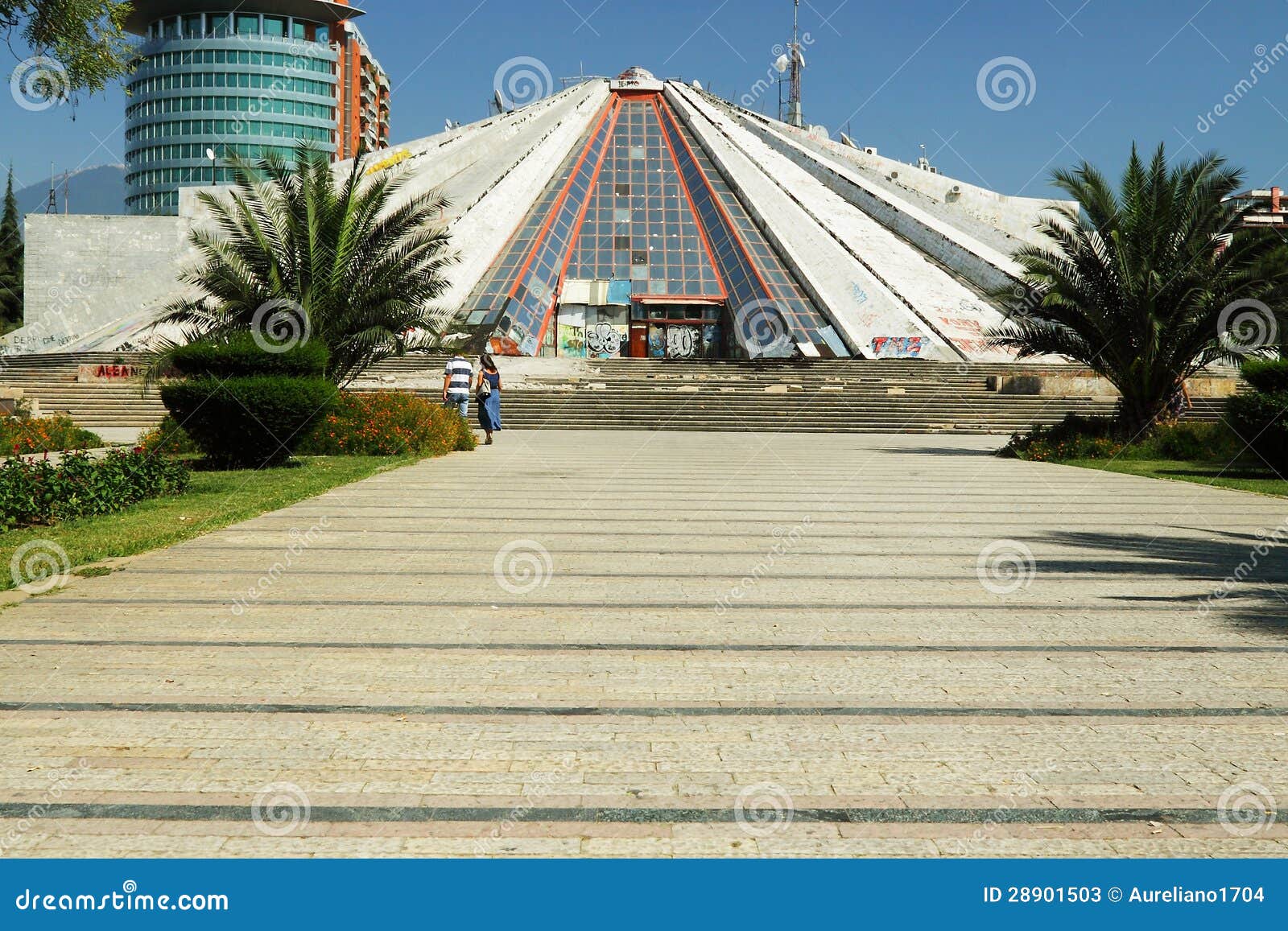Pyramid at Tirana, Albania editorial stock photo. Image of architecture ...