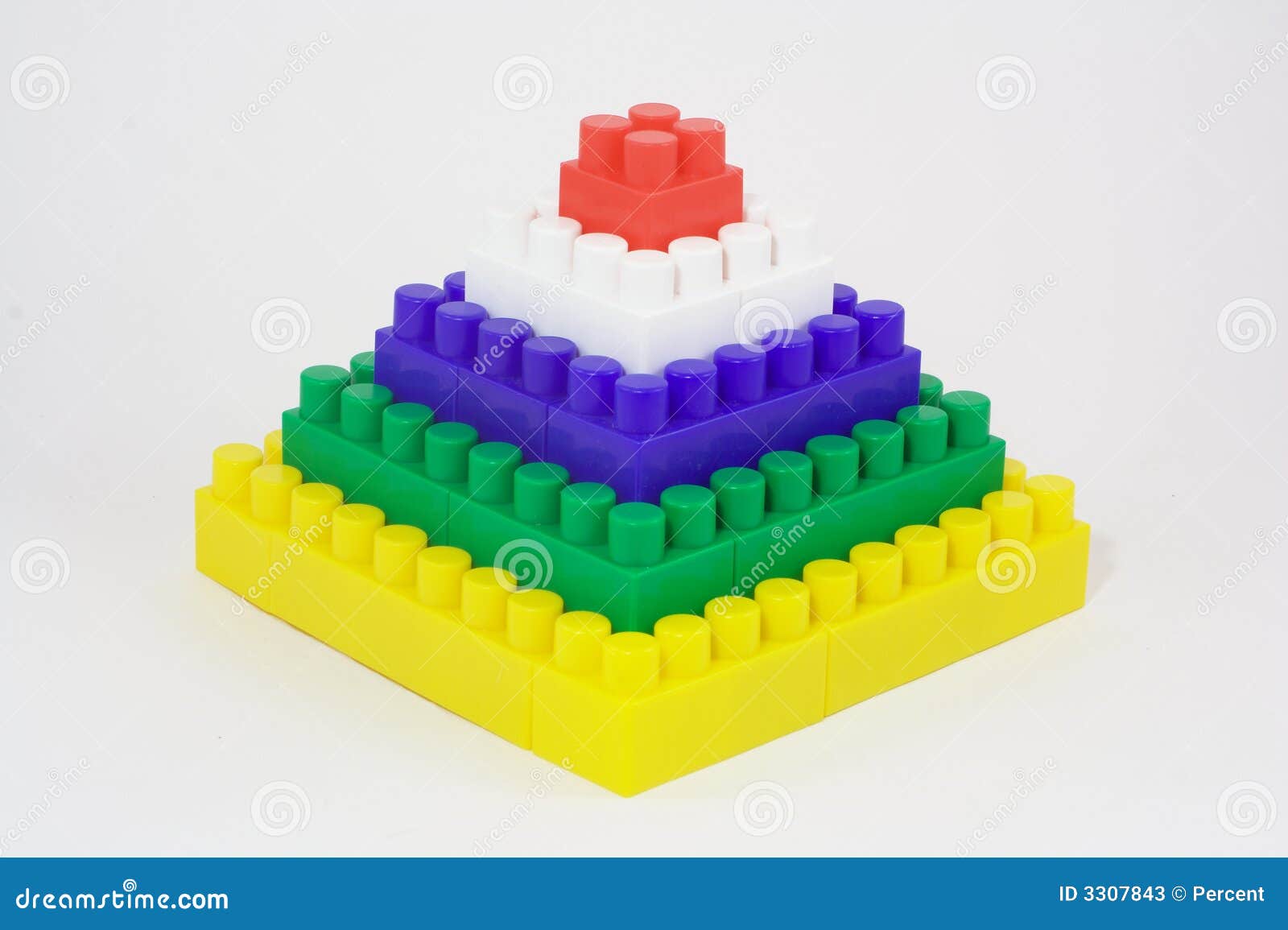 Pyramid from toy bricks stock image. Image of communications - 3307843