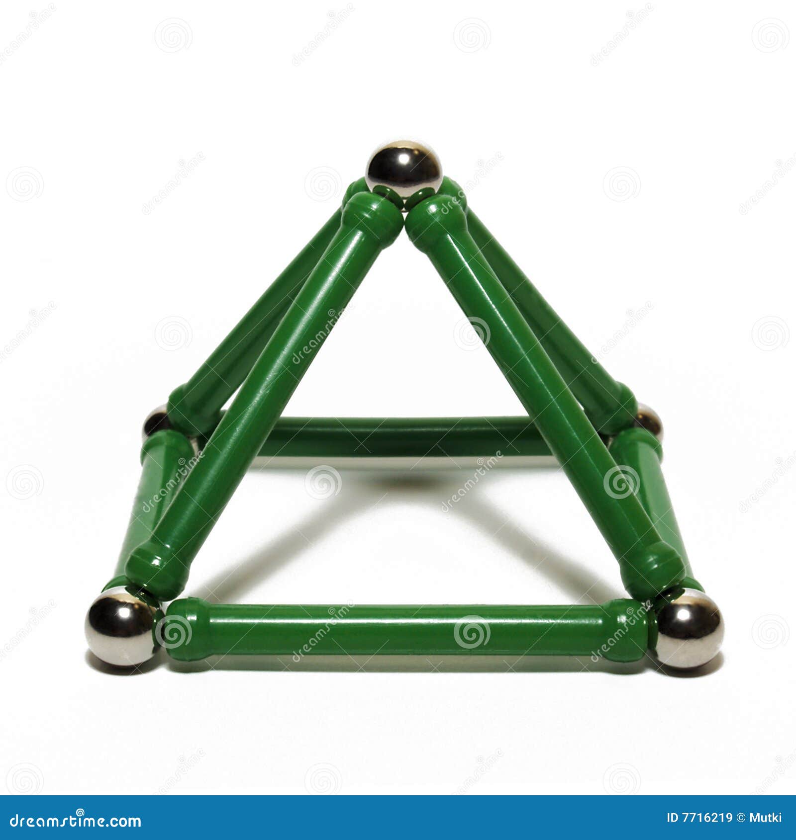 Pyramid Toy on a White Background Stock Image - Image of isolated ...