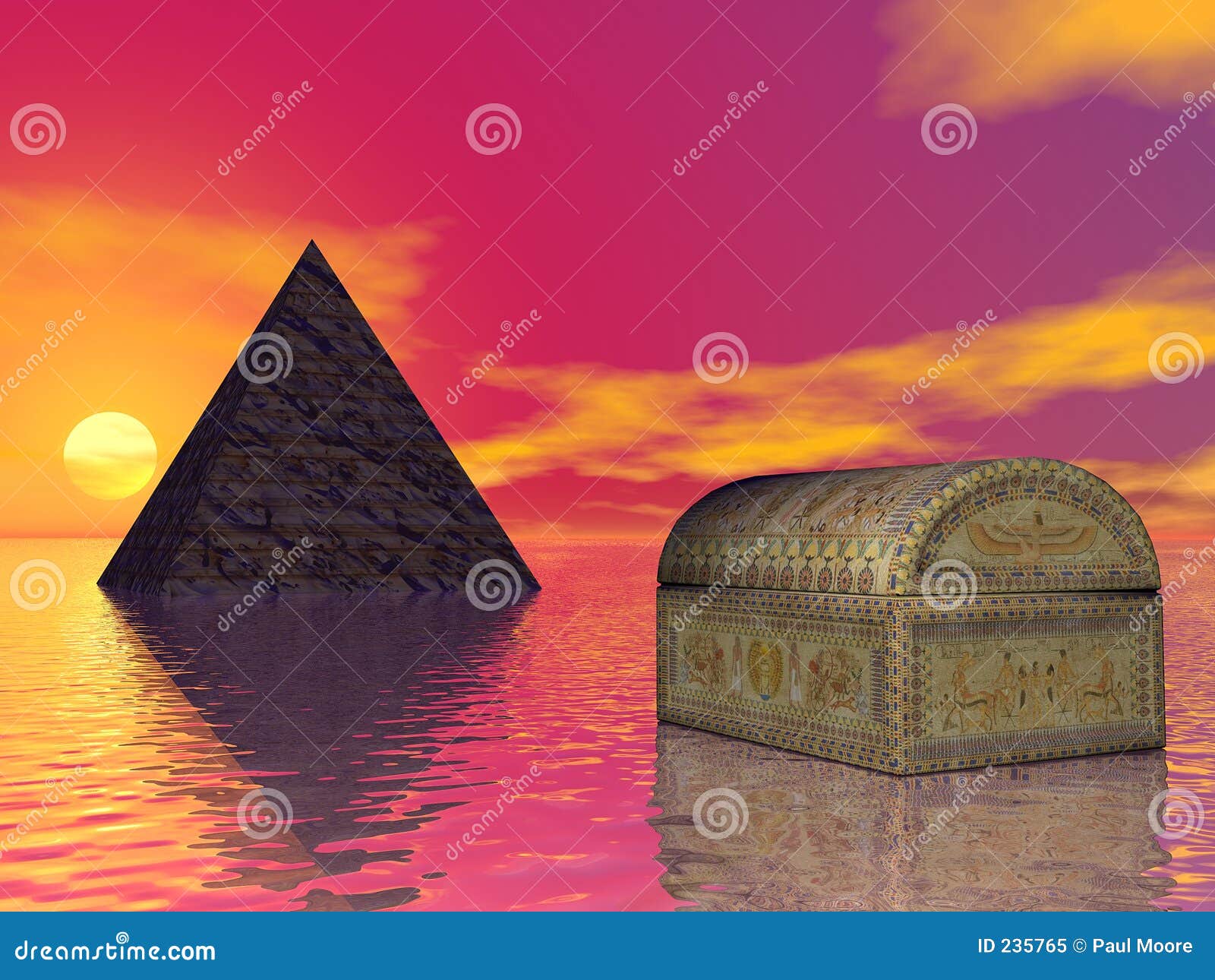 Pyramid treasure stock illustration. Illustration of ancient - 235765