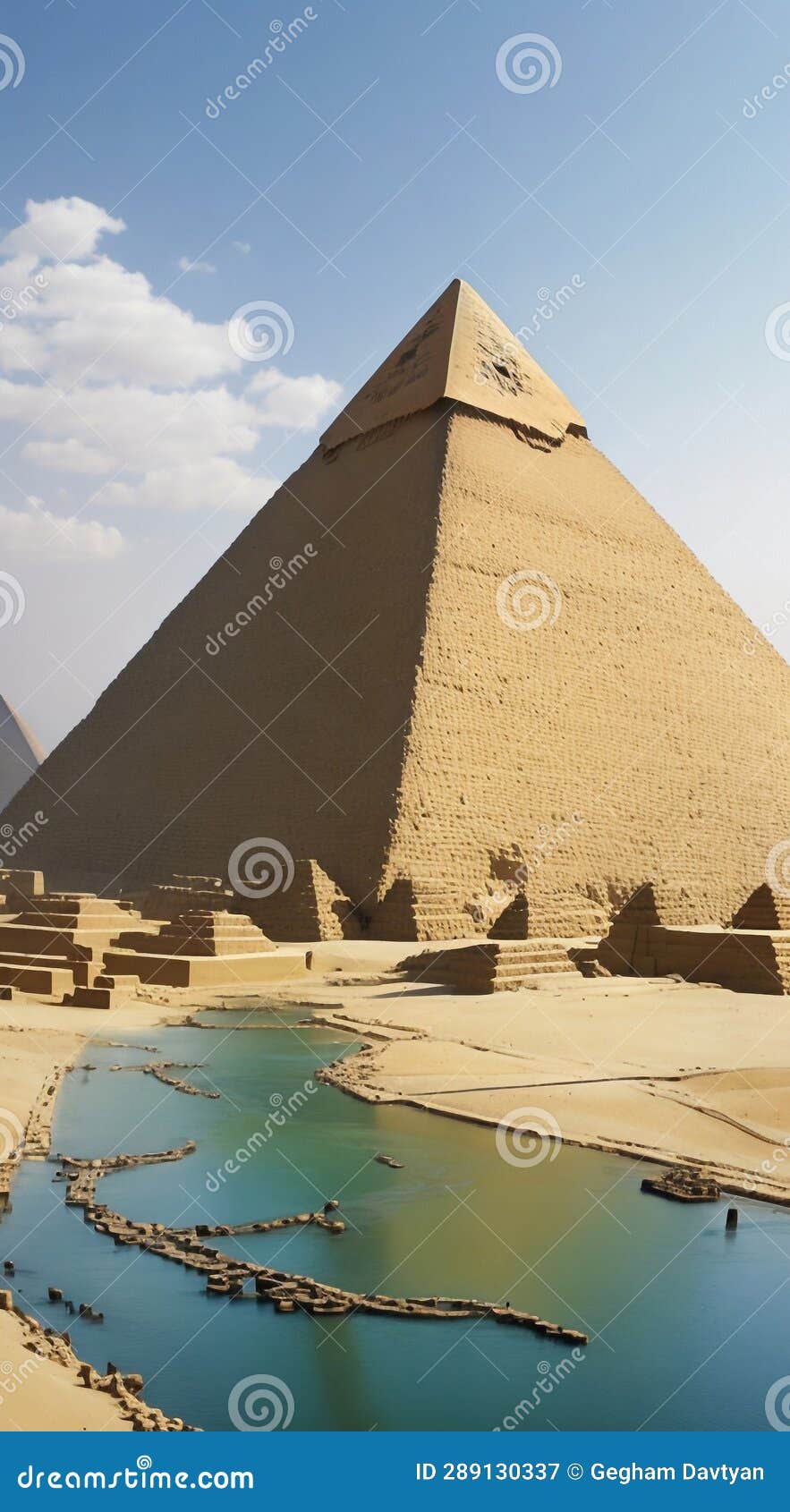 Pyramid Under Sky, Abstract Pyramid Background, Pyramid of Future Stock ...