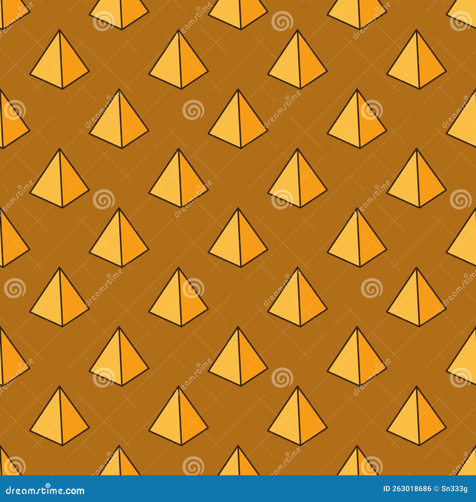 Pyramid Vector Egypt History Creative Yellow Seamless Pattern Stock ...