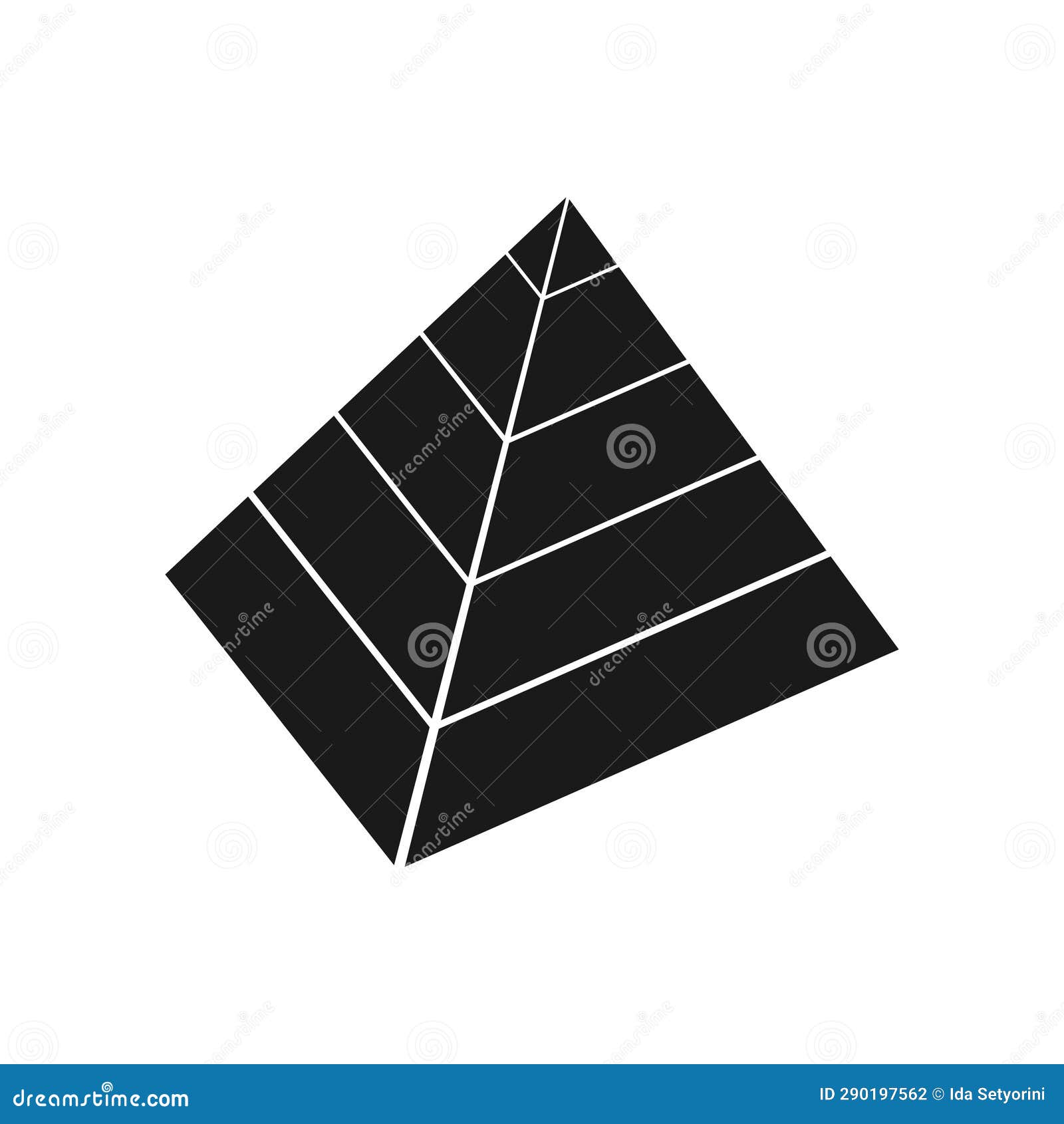 Pyramid vector icon stock illustration. Illustration of landmark ...
