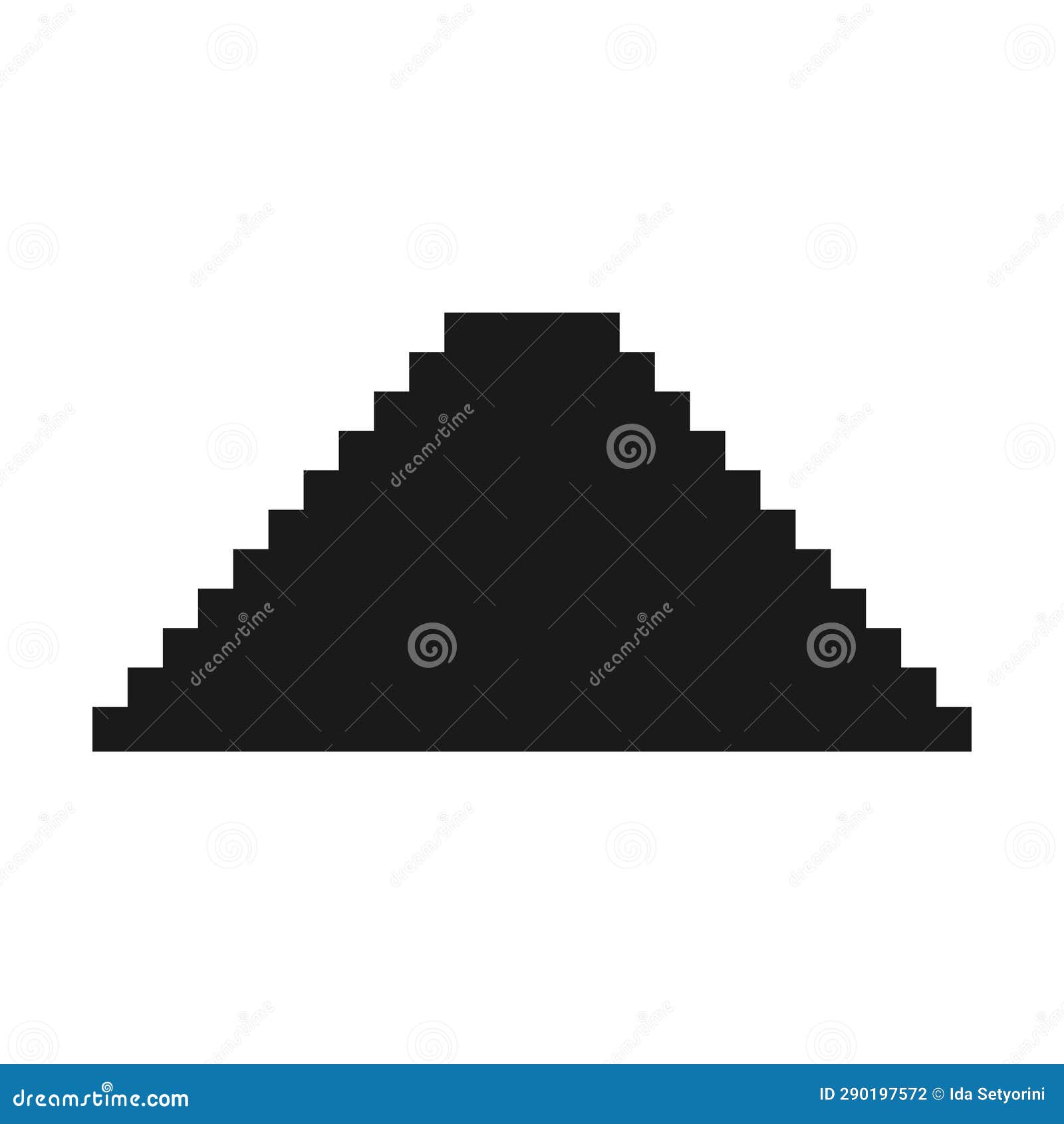 Pyramid vector icon stock illustration. Illustration of pyramid - 290197572
