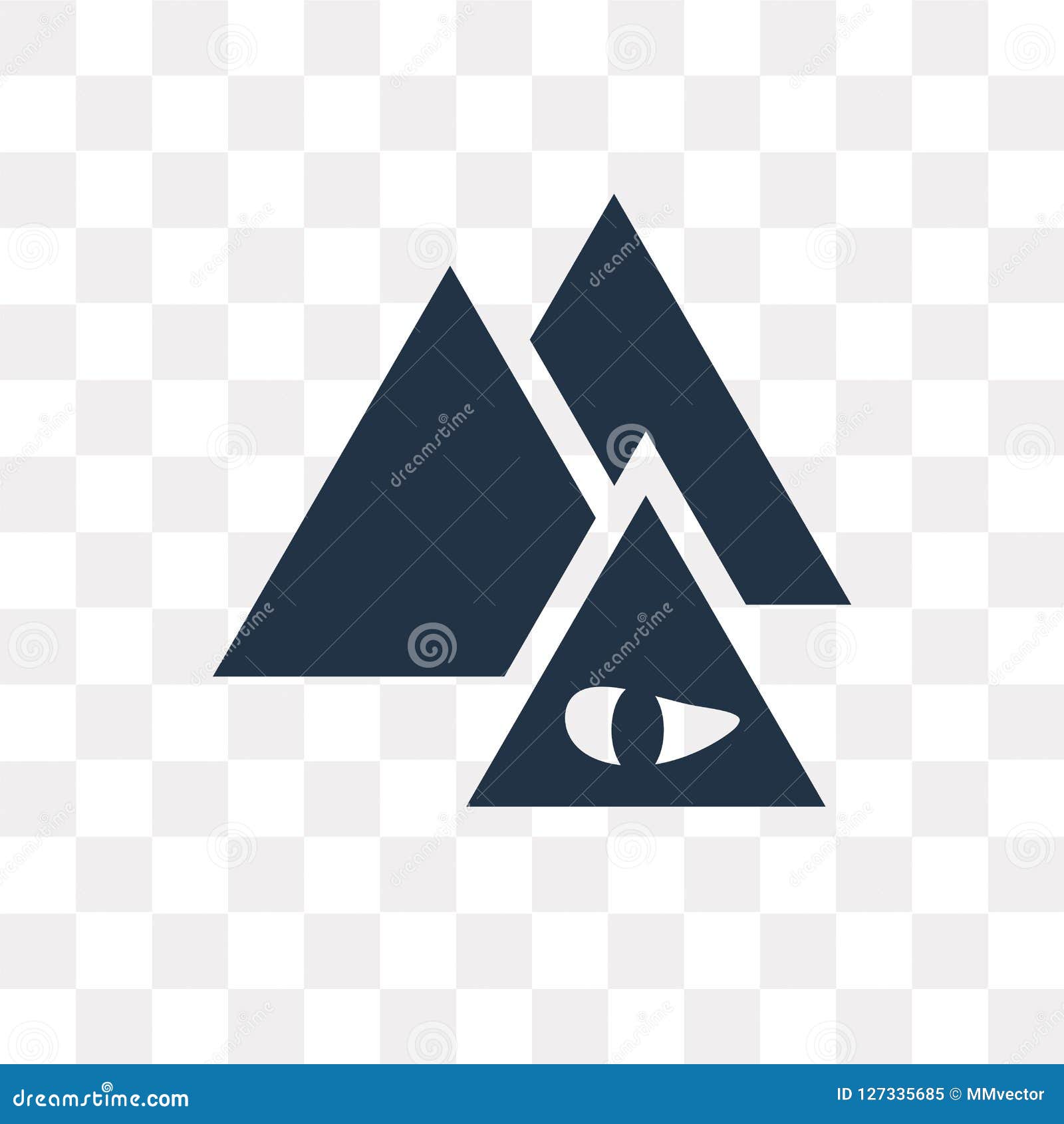 Pyramid Vector Icon Isolated on Transparent Background, Pyramid Stock ...