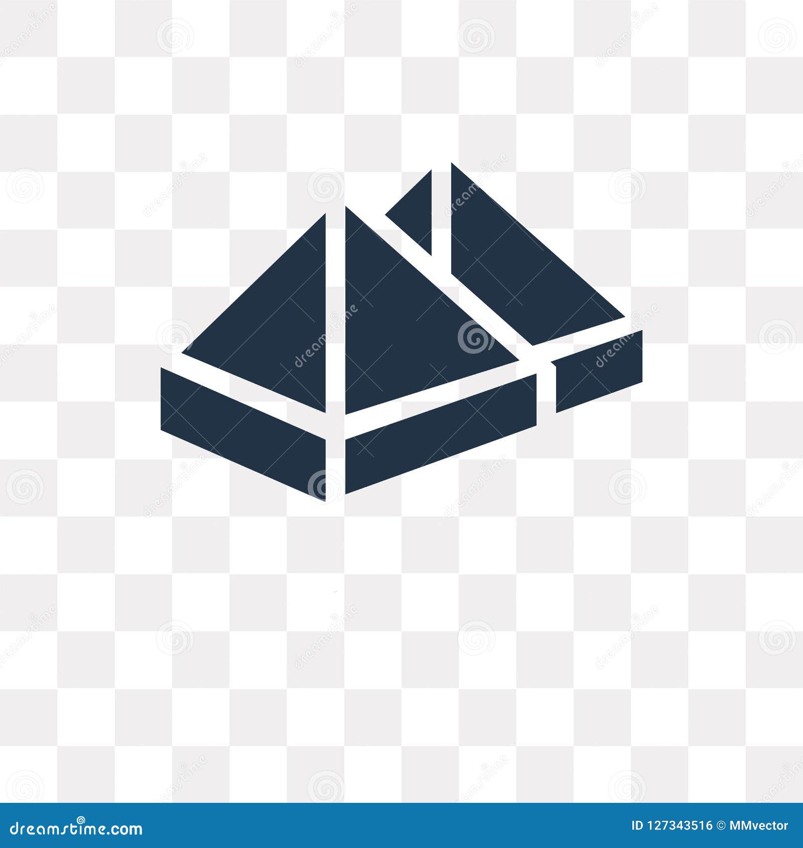 Pyramid Vector Icon Isolated on Transparent Background, Pyramid Stock ...