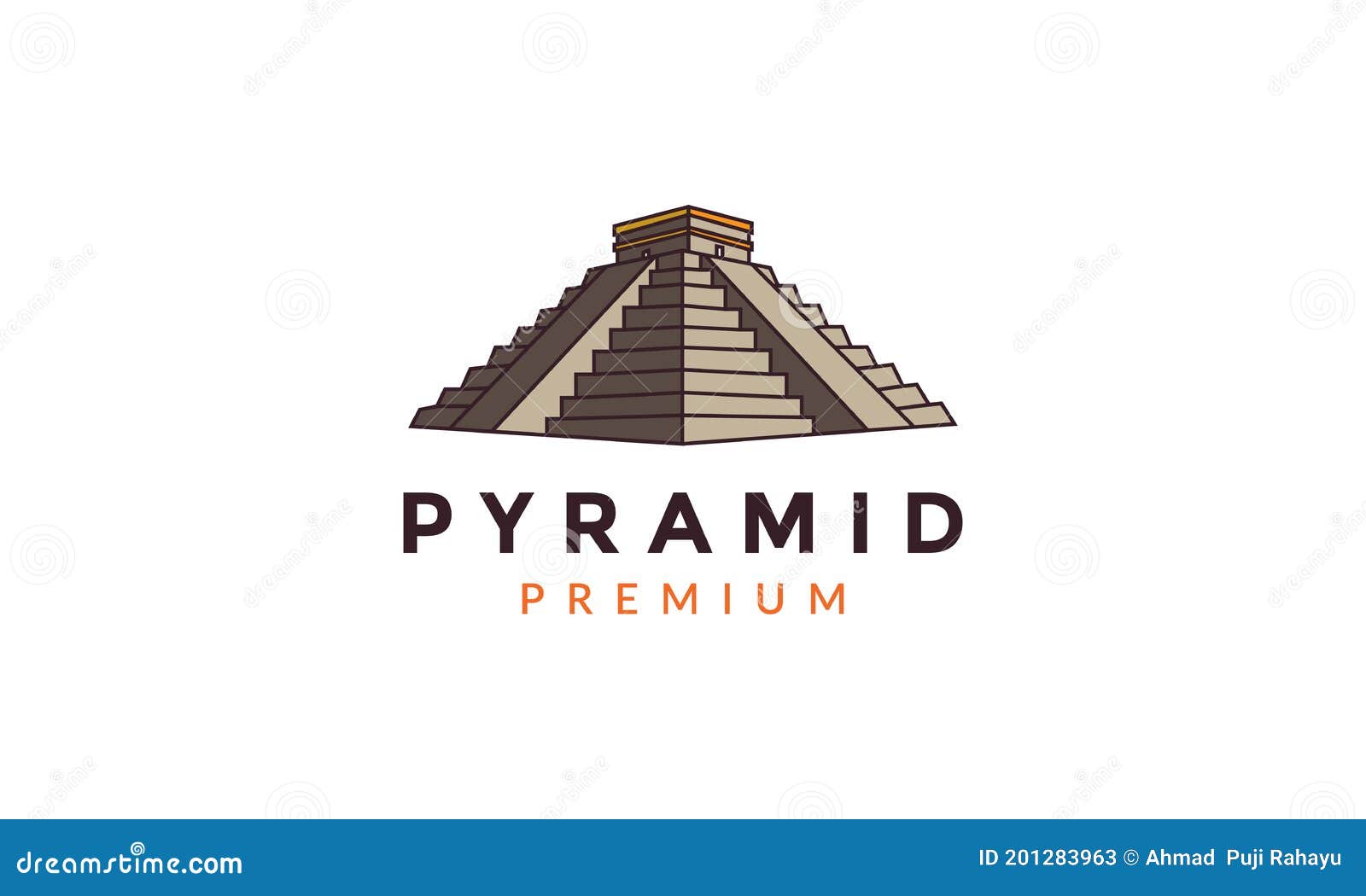 Pyramid Vintage 3d Logo Vector Icon Illustration Stock Vector ...