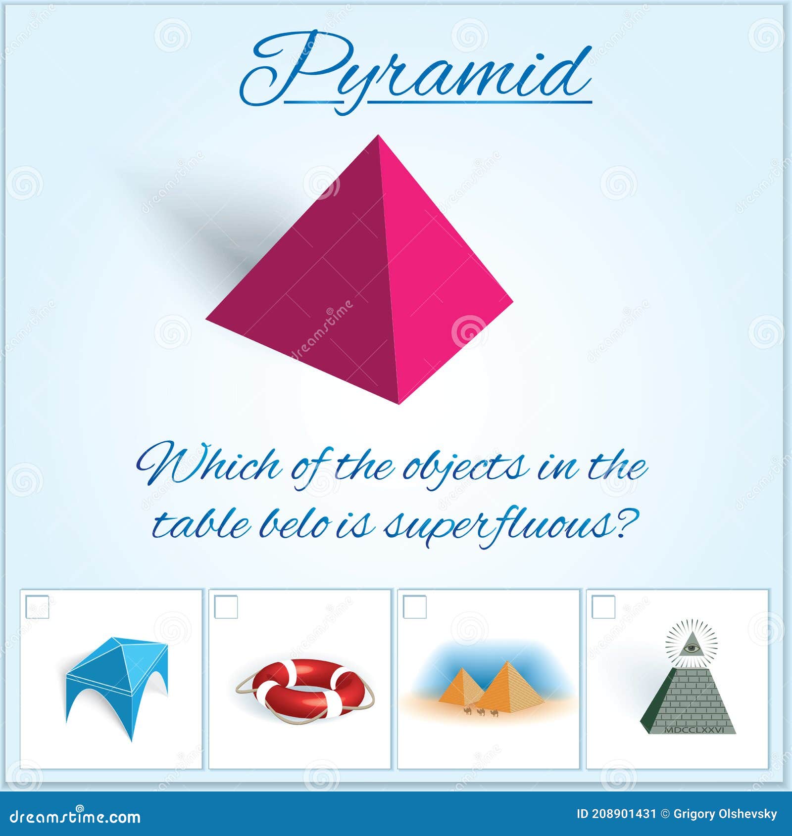 Pyramid. Volumetric Geometrical Figure with Examples of Such Objects ...
