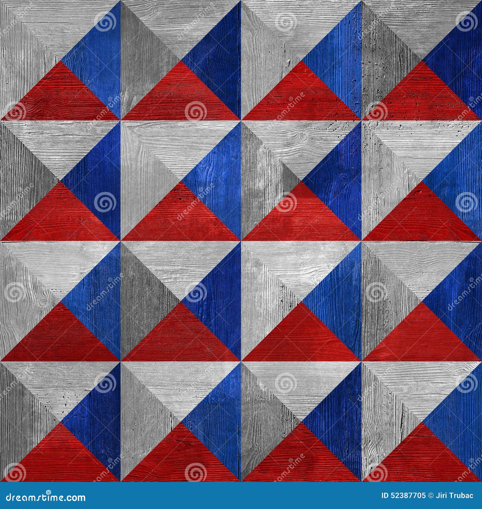 Pyramidal Pattern - Seamless Background - Red-blue Colors Stock ...
