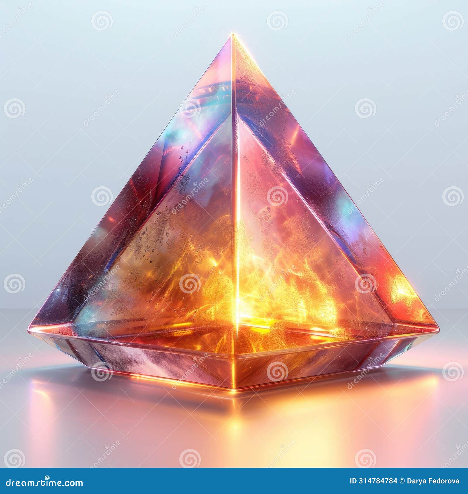 Pyramidal Structure with an Iridescent Finish Reflects a Spectrum of ...