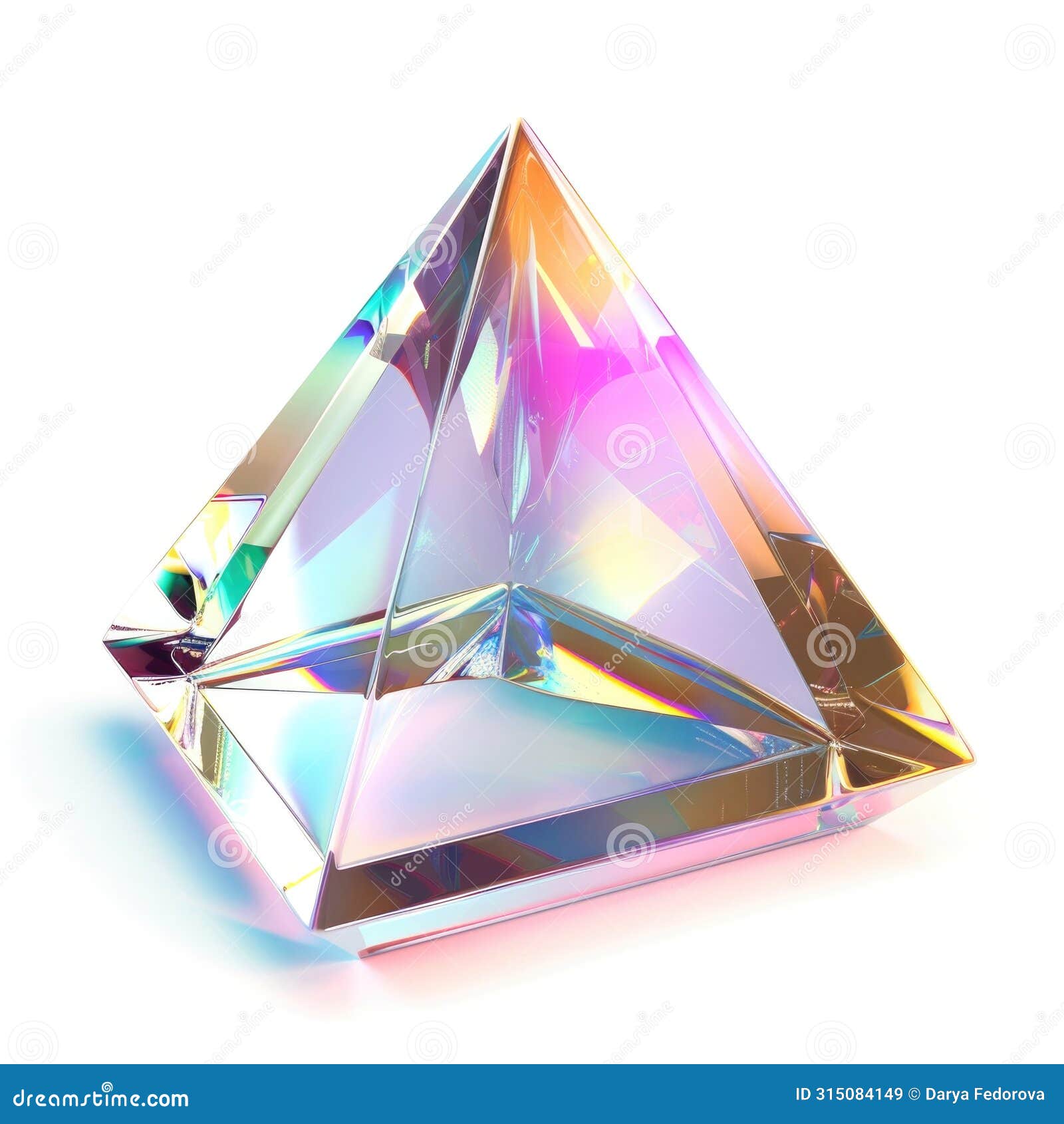 Pyramidal Structure with an Iridescent Finish Reflects a Spectrum of ...
