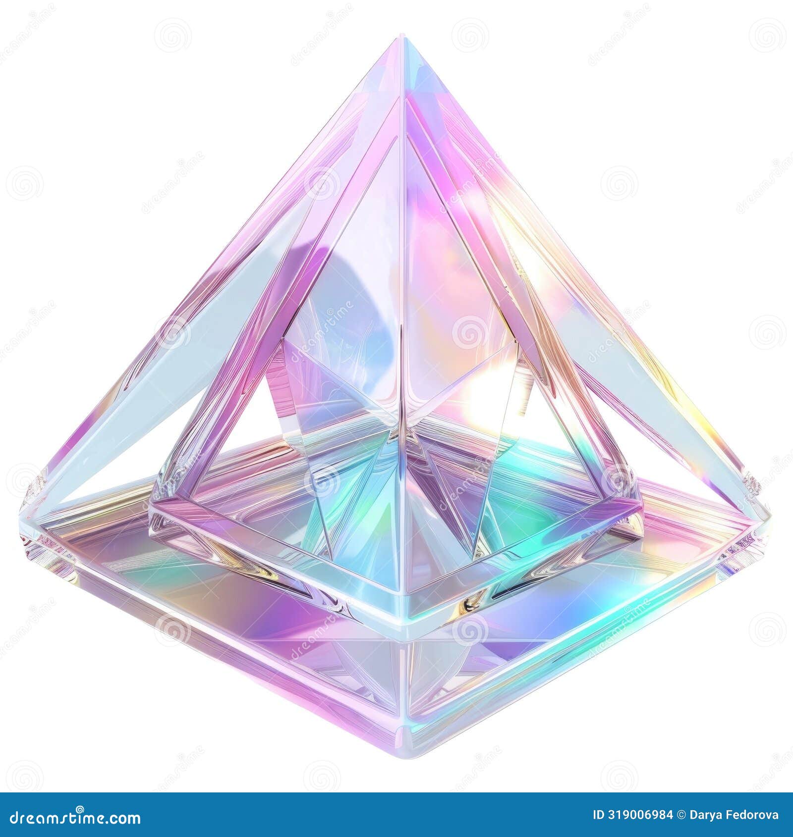 Pyramidal Structure with an Iridescent Finish Reflects a Spectrum of ...