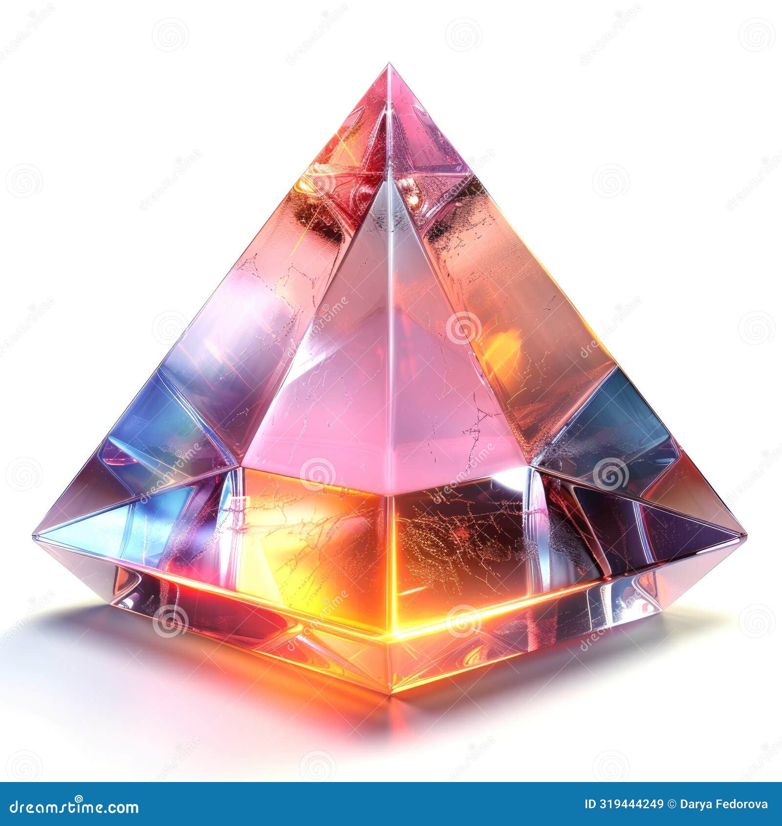 Pyramidal Structure with an Iridescent Finish Reflects a Spectrum of ...