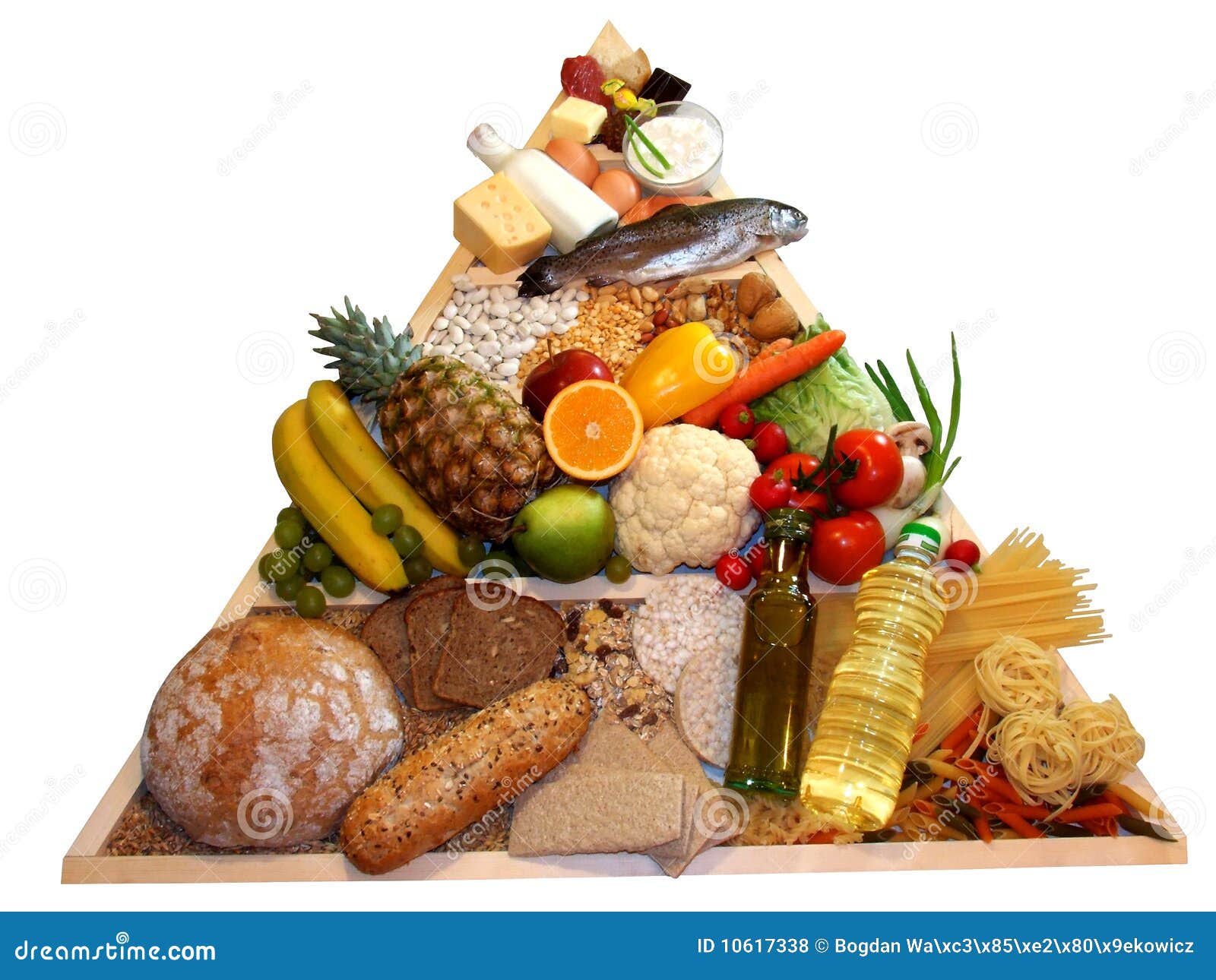 Pyramide de nourriture photo stock. Image du oeuf, carotte - 10617338
