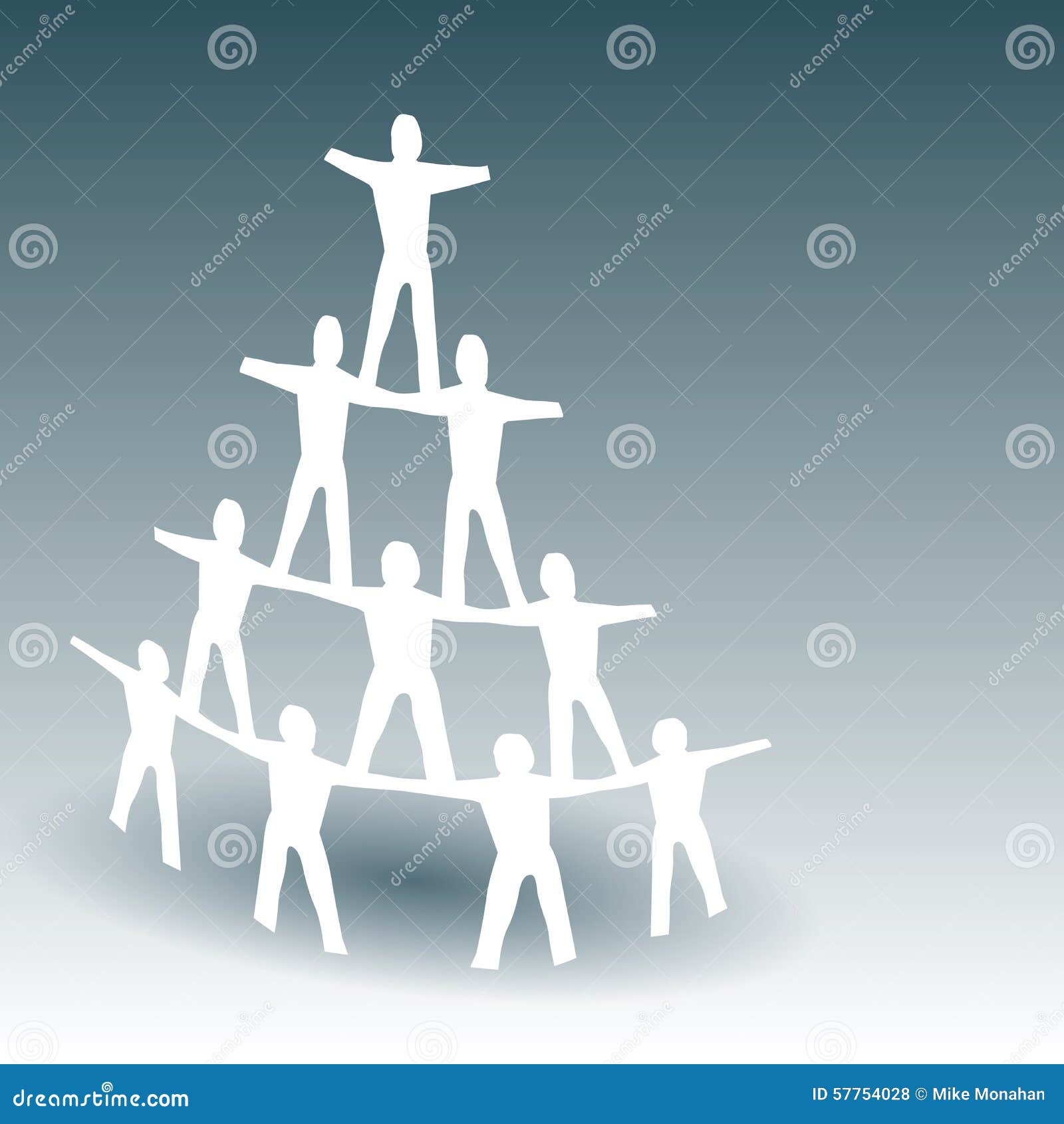 Pyramide De Papier De Personnes Illustration de Vecteur - Illustration ...