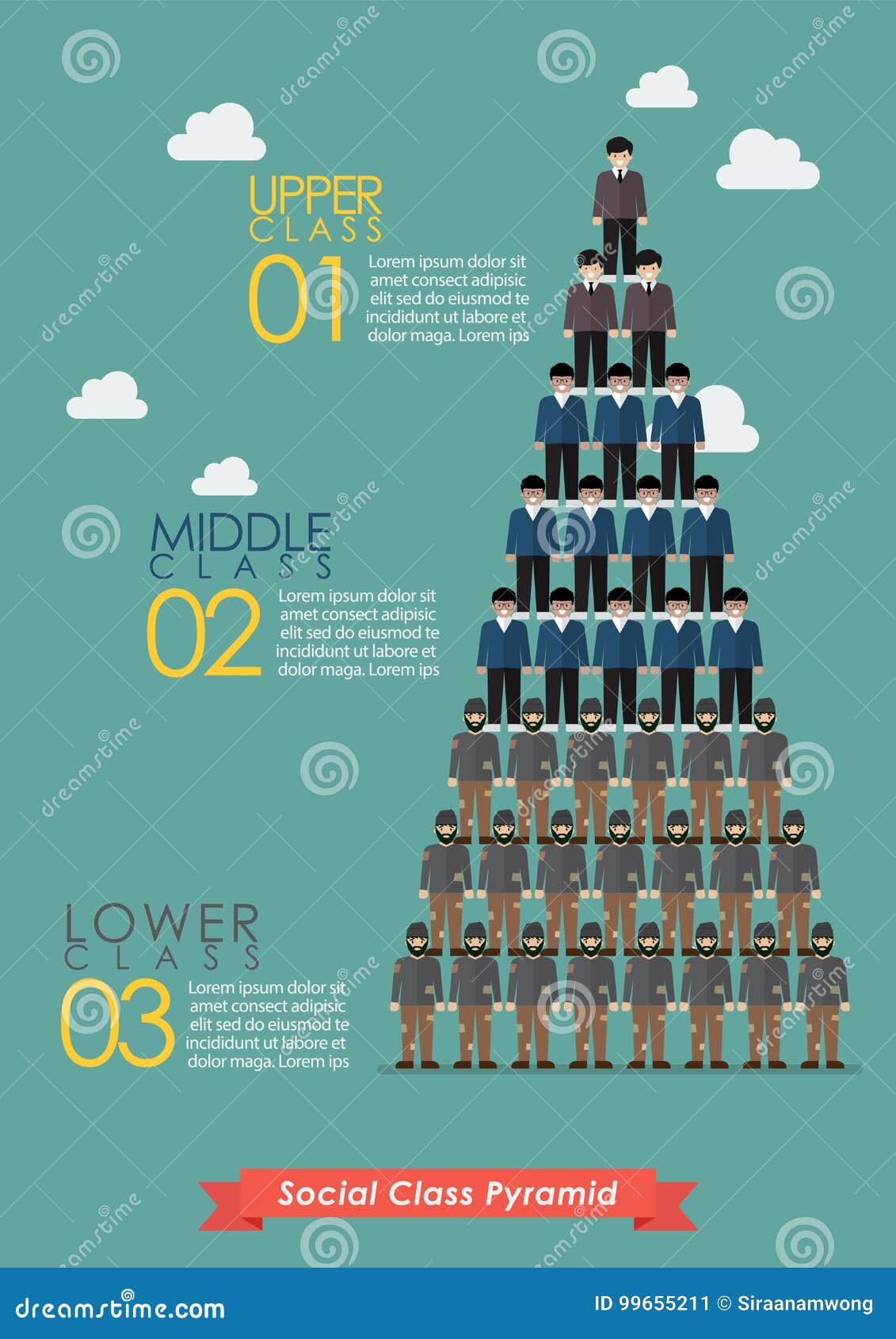 Pyramide Der Gesellschaftsklasse Infographic Vektor Abbildung ...