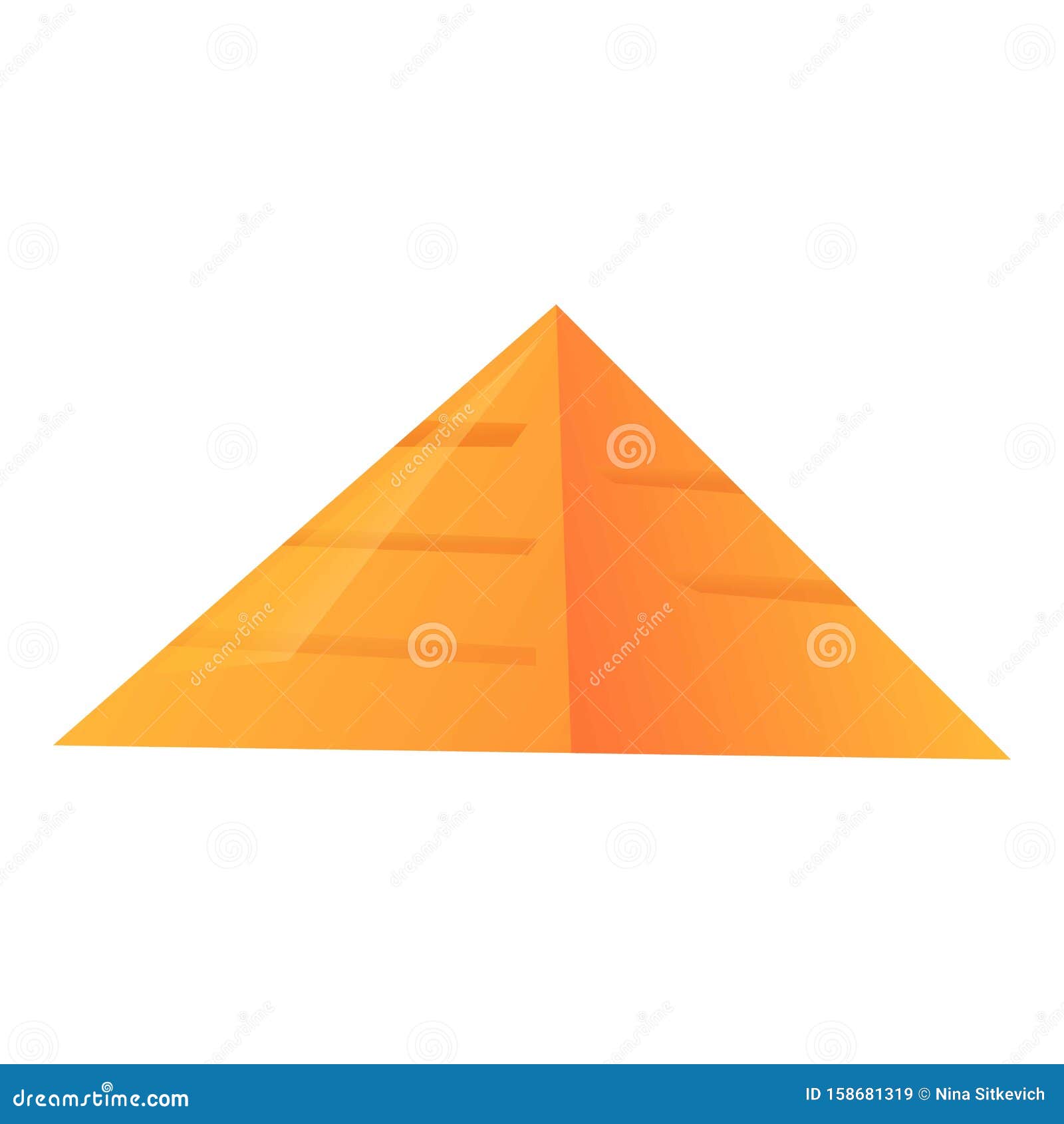 Pyramide Icon, Cartoon Style Stock Vector - Illustration of cairo ...