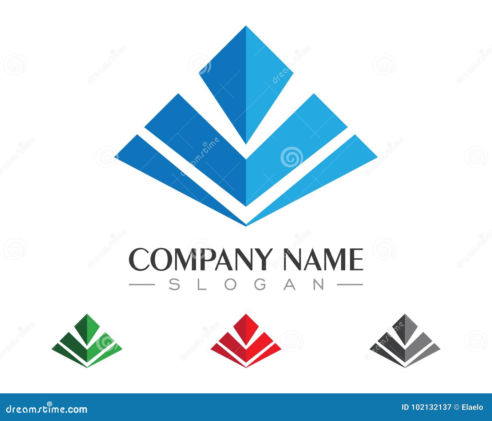 Pyramide Logo Template illustration de vecteur. Illustration du bleu ...