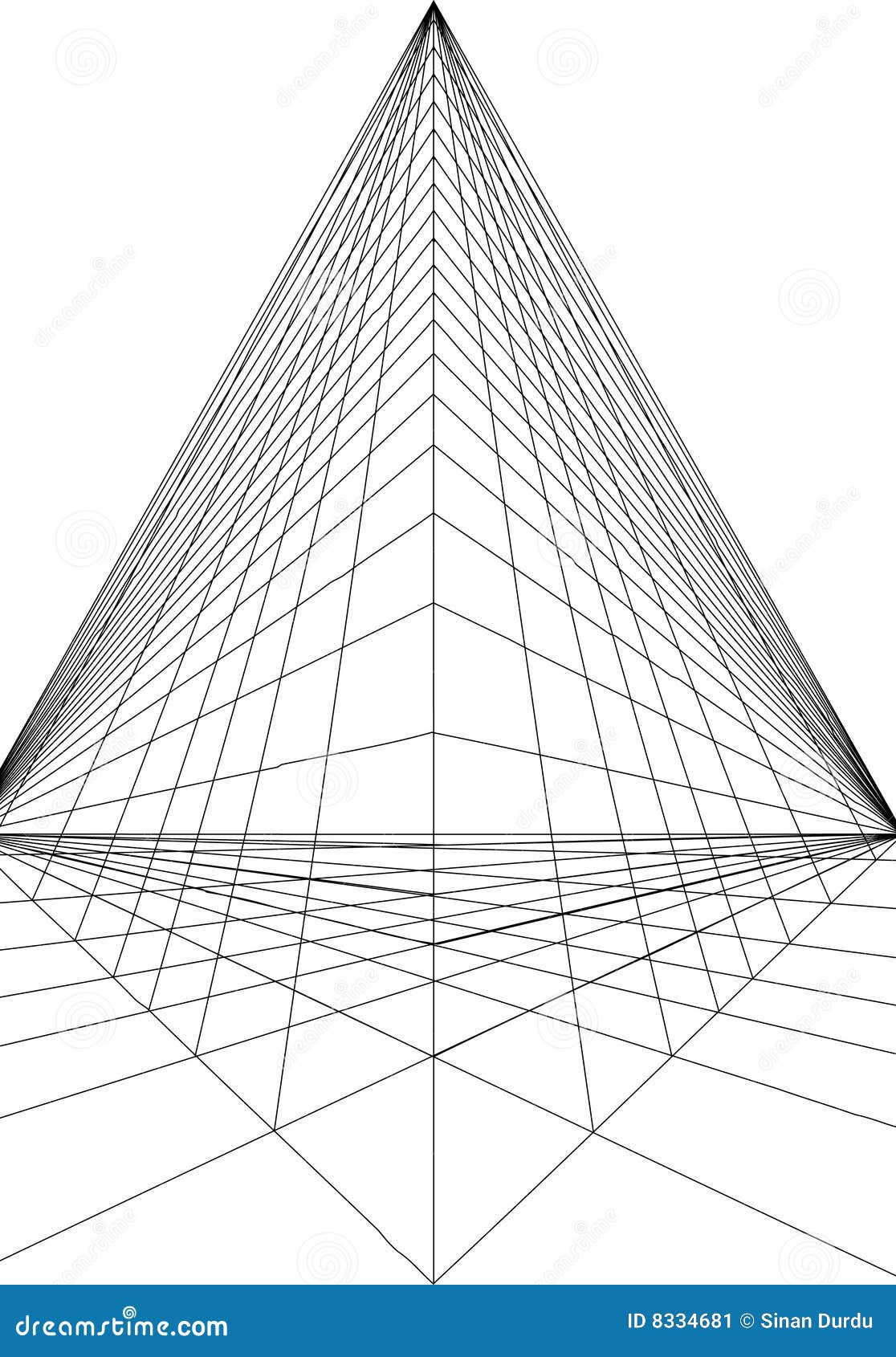 Pyramide Perspective Line Vector Illustration | CartoonDealer.com #8608704