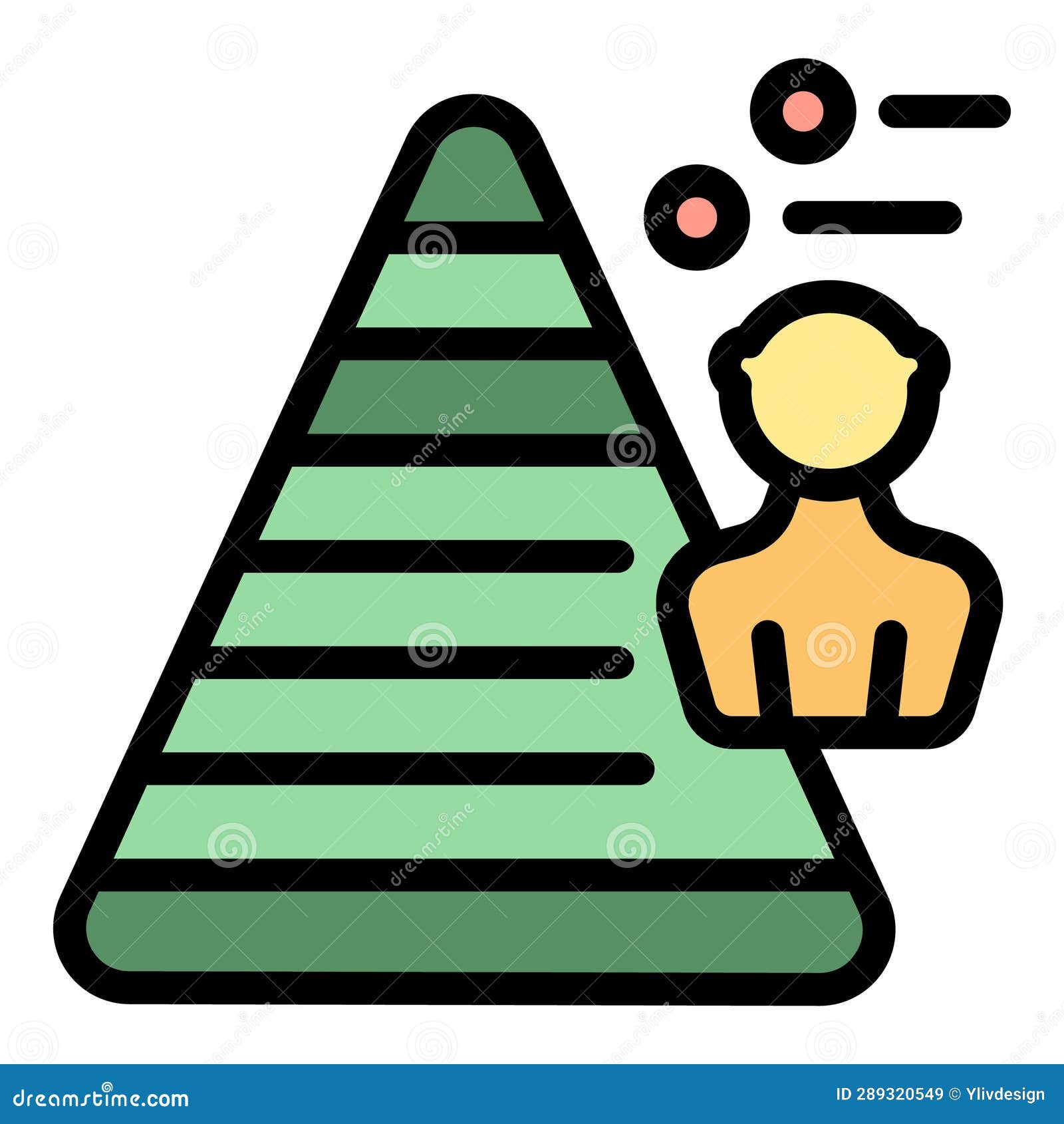 Pyramide Population Icon Vector Flat Stock Vector - Illustration of ...
