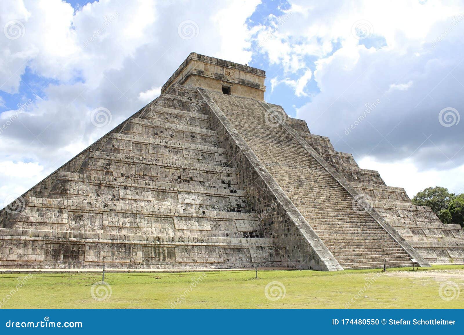 The pyramide in yucatan stock photo. Image of historic - 174480550