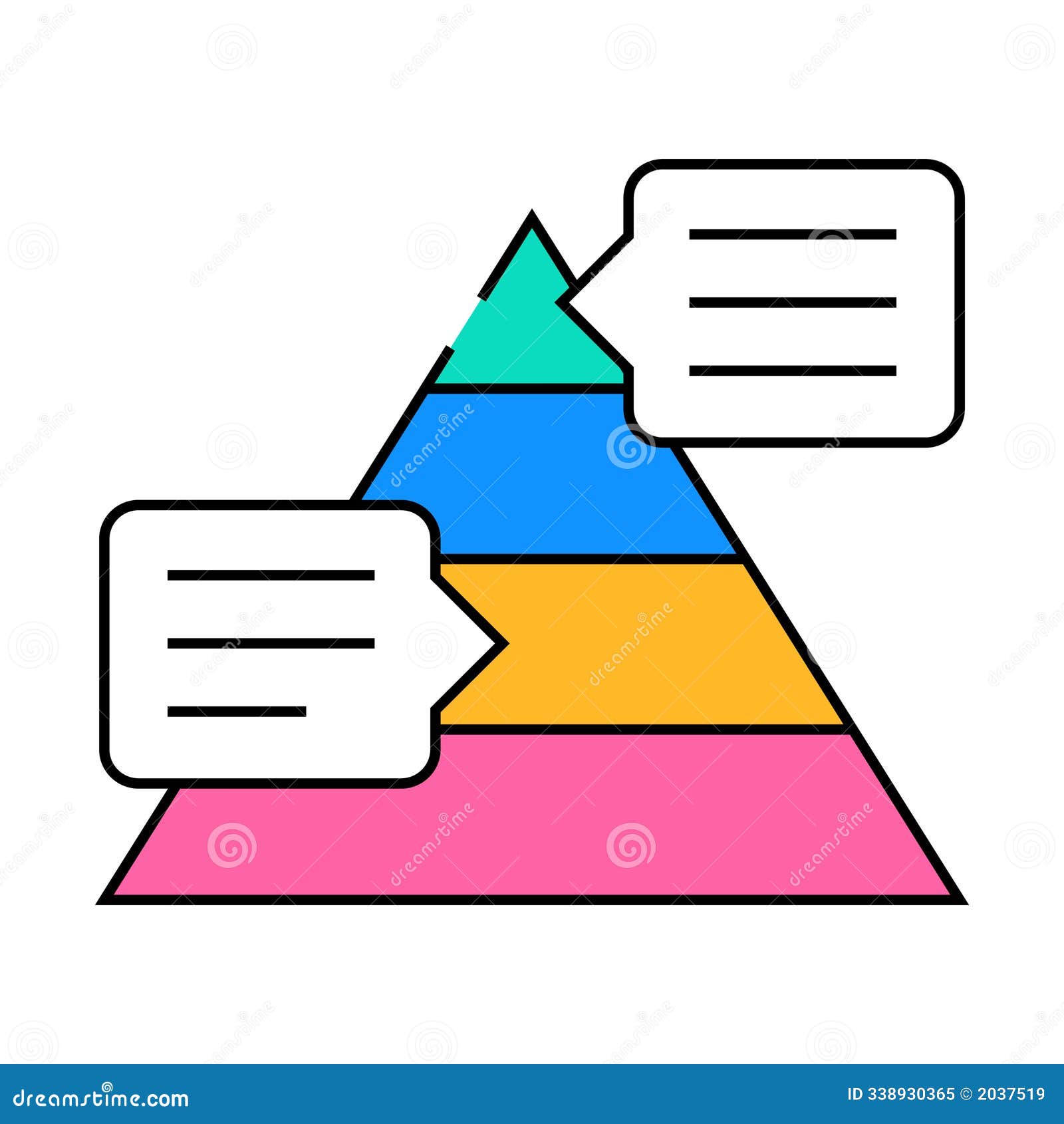 Pyramided Data Analysis Icon Color Illustration Stock Illustration ...
