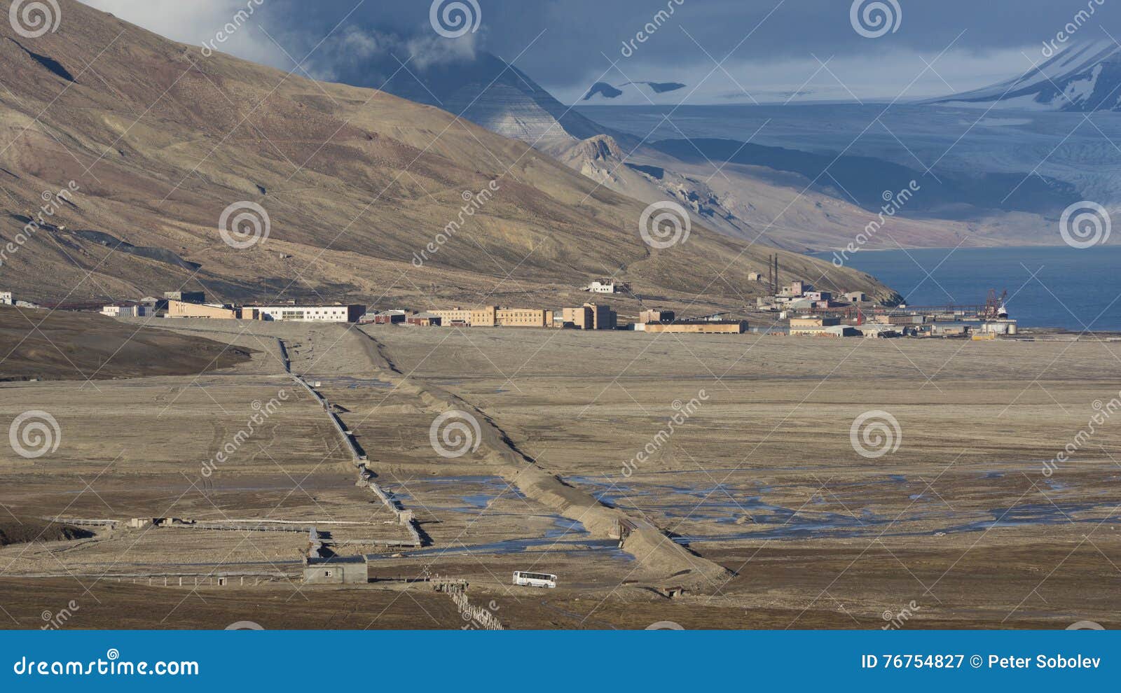Pyramiden Settlement. Svalbard Stock Image - Image of northern ...